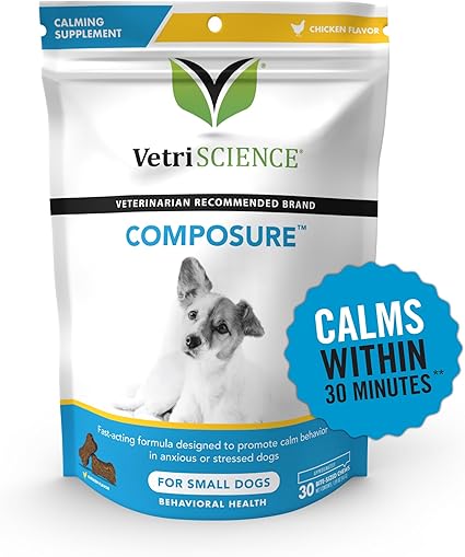 VETRISCIENCE Composure Calming Treats for Small Dogs Dealing with ...