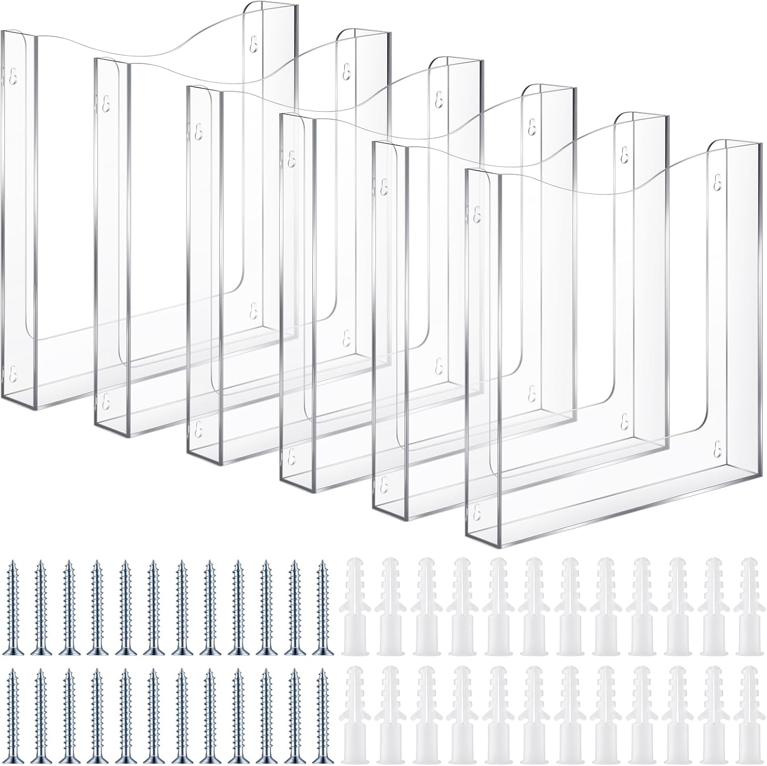 Amazon.com : Eaasty Wall Mount File Holder Acrylic File Holder Vertical ...