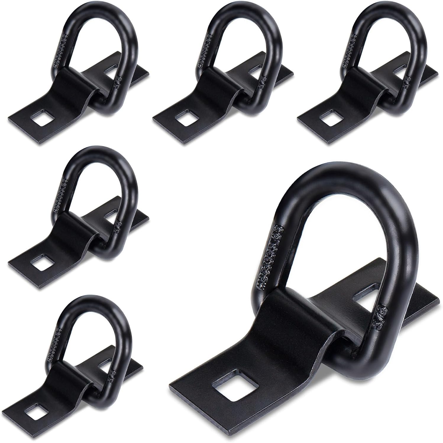 Amazon.com: AYMMIC 3/8" D Rings Tie Down Anchors, Heavy Duty Forged D ...