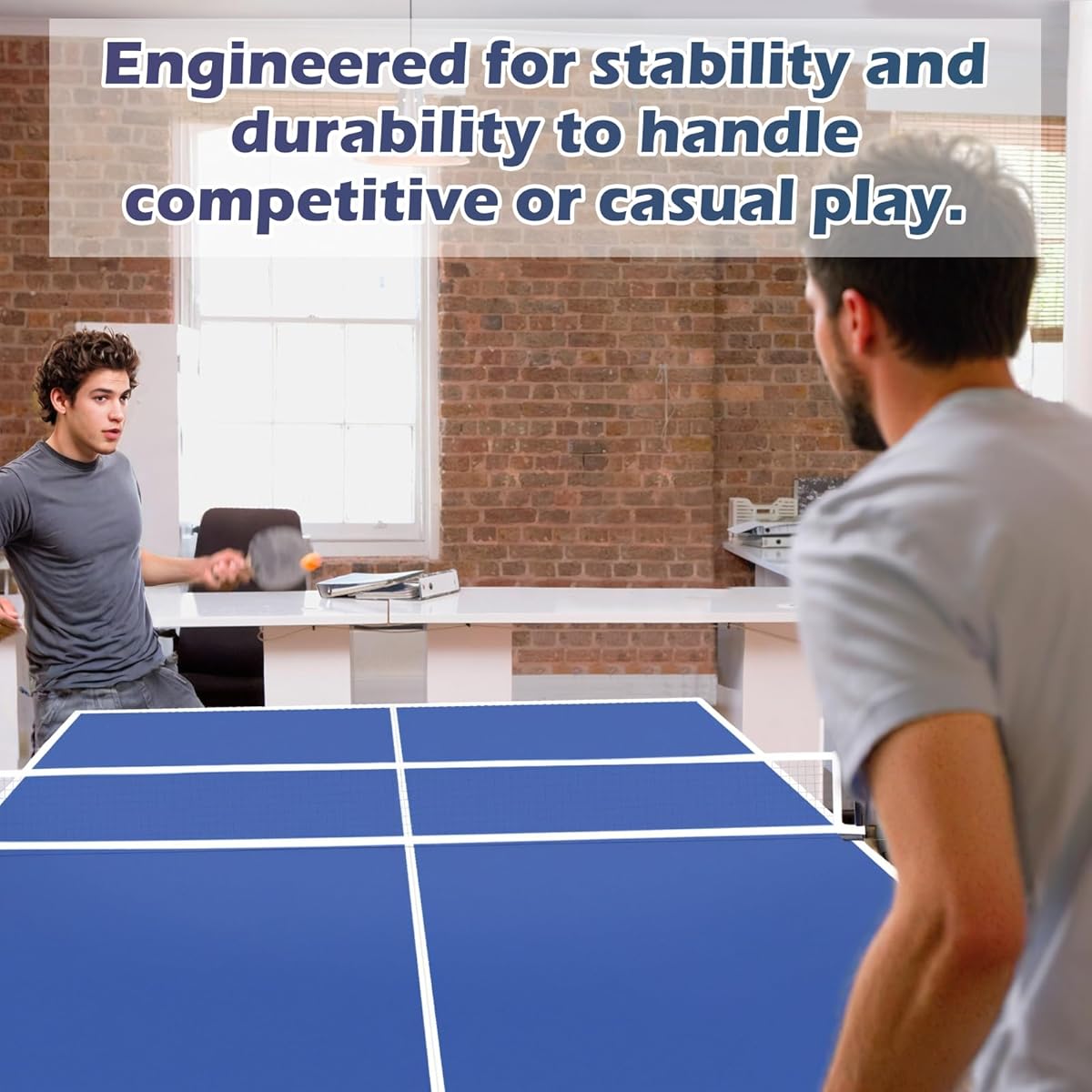 $22/mo - Finance Ping Pong Table Top, 7FT/8FT Foldable Table Tennis ...