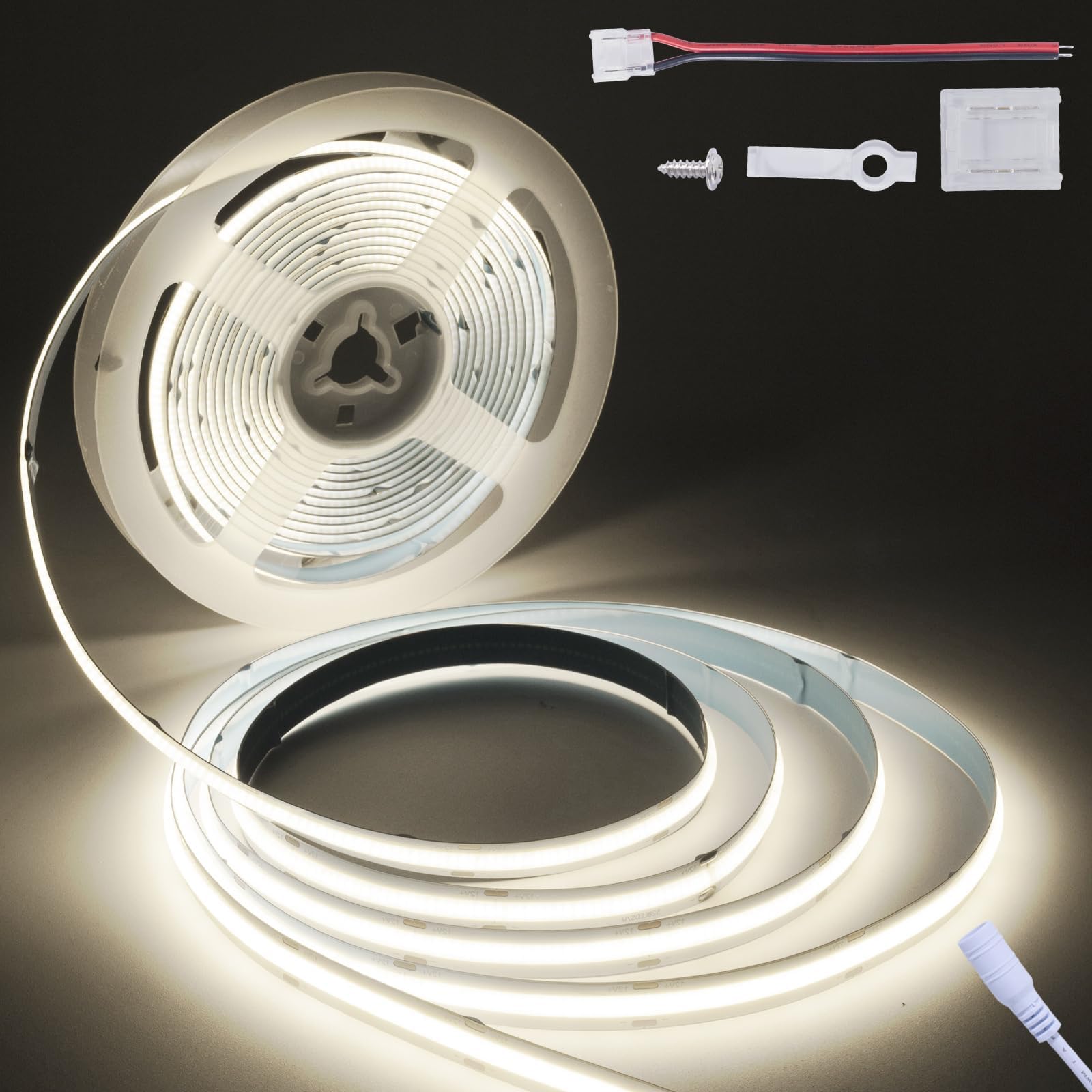 Amazon.com: Sunli House COB LED Strip Lights Blue DC 12V, 16.4ft/5M ...