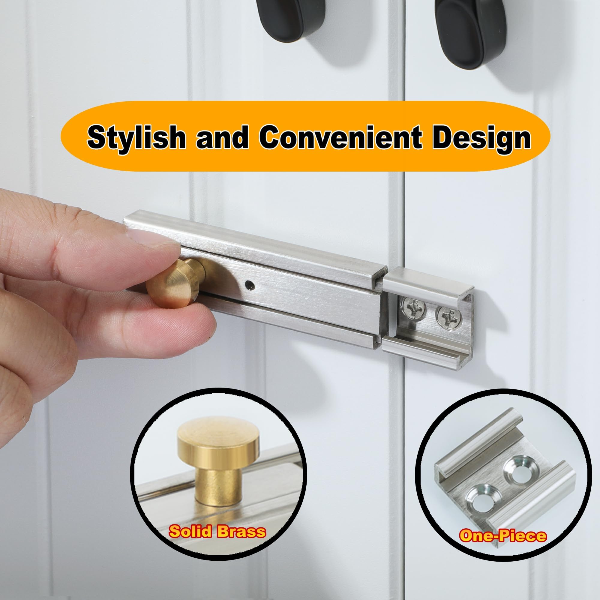 Snapklik.com : Door Latch,Slide Bolt Latch Double Side Safety Door Lock ...