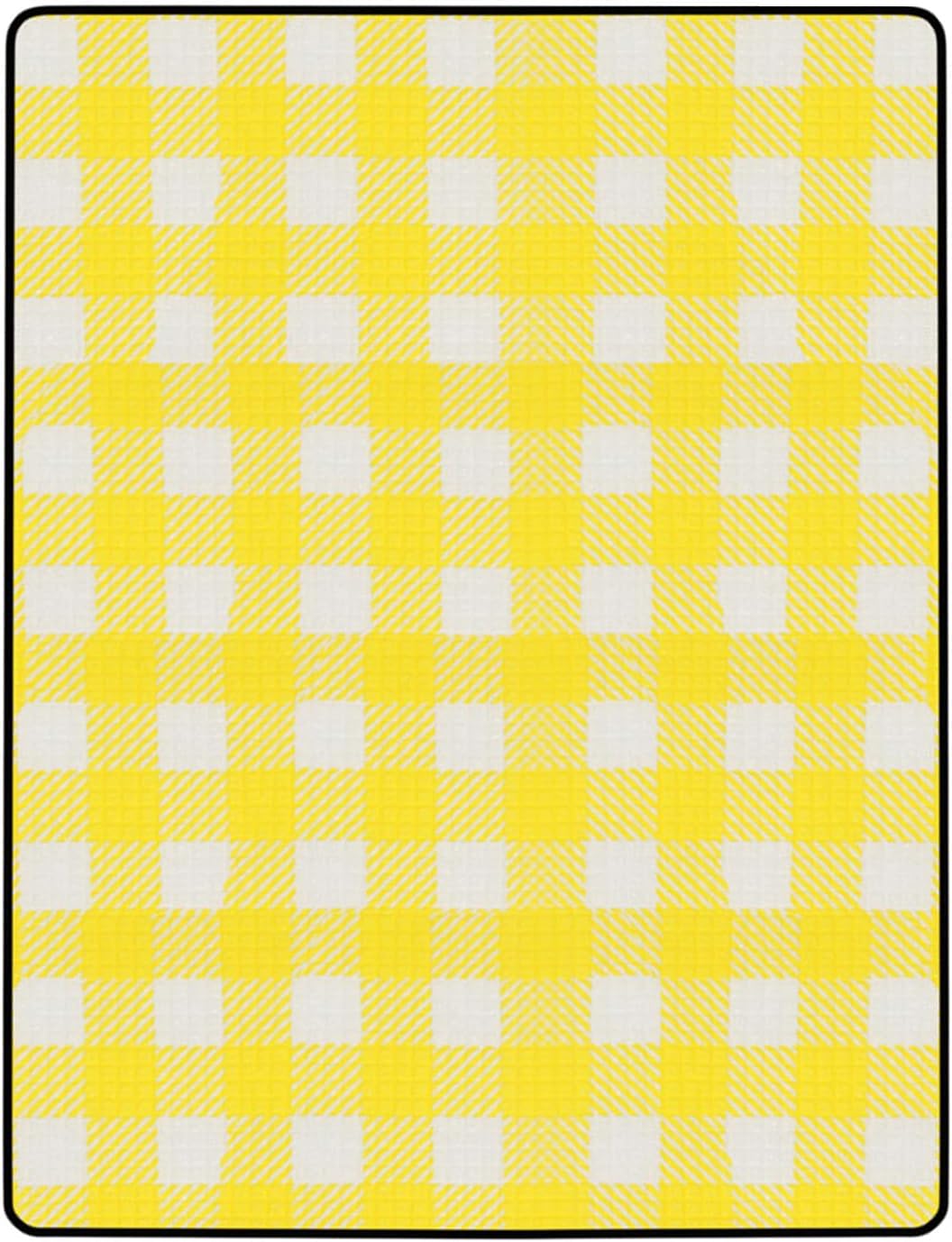 Amazon.com: AONYAYBM Picnic Mat Yellow Grids, Foldable Thicken Camping ...
