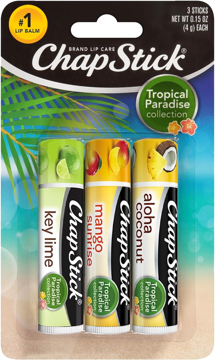 Amazon.com : ChapStick Lip Care Set, Tropical Paradise Collection 3 ...