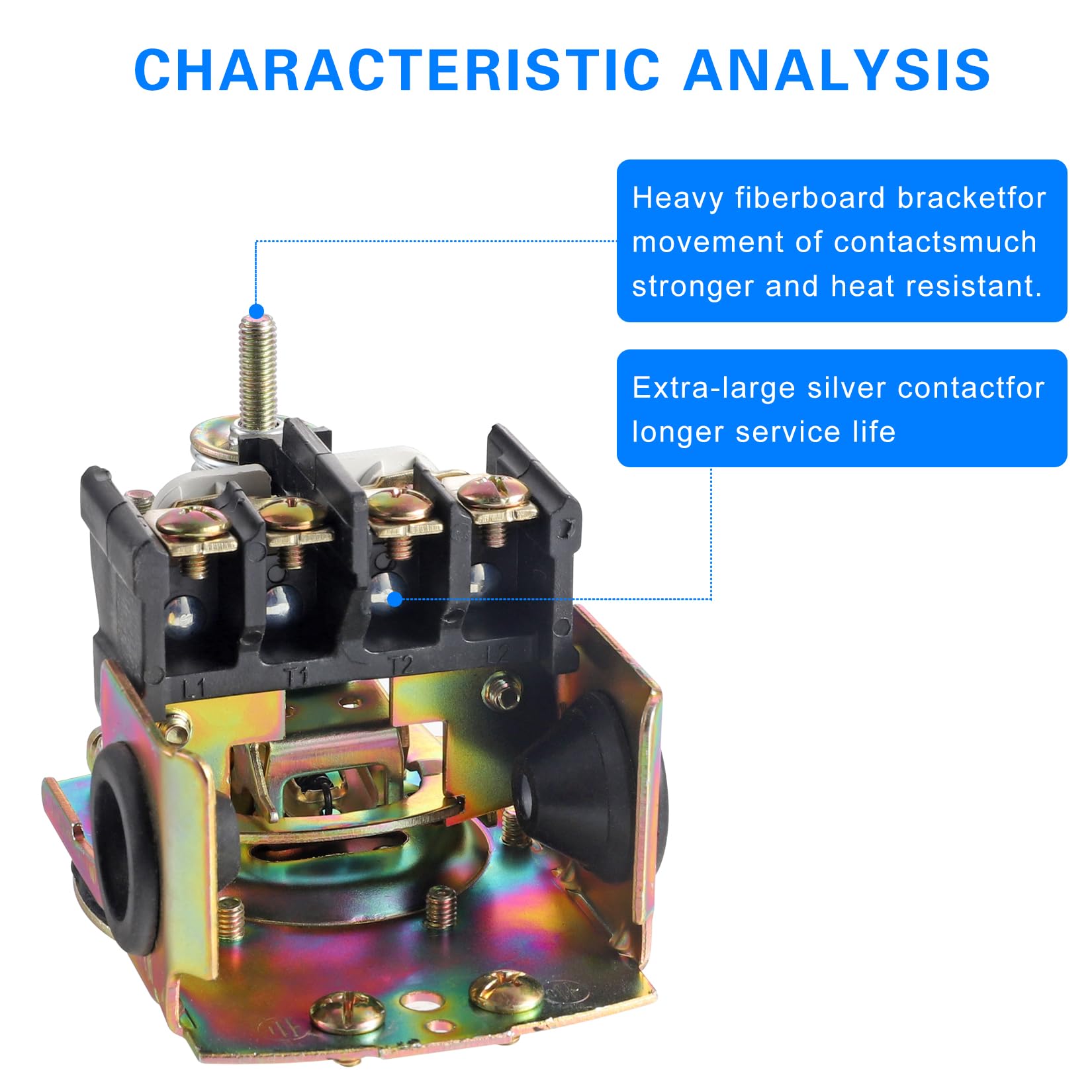 Snapklik.com : Pressure Switch For Well Pump, 40-60PSI, Adjustable ...