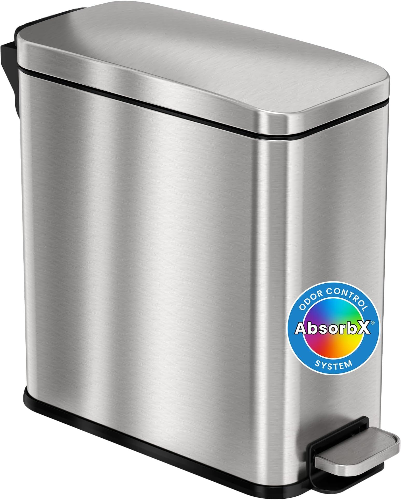 Gluckluz Trash Bin Stainless Steel Step Dustbin 18L Large Garbage Pedal ...