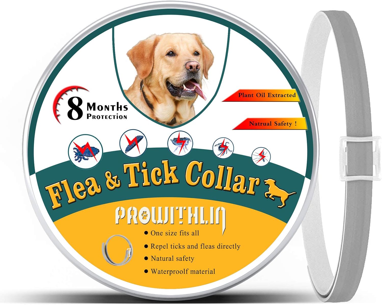 Collier Anti-puces pour Chien, Collier Anti-puces de sécurité Naturel ...