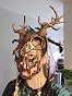 Amazon.com: PEUTIER Halloween Half Face Mask, Half Skull Mask Scary ...