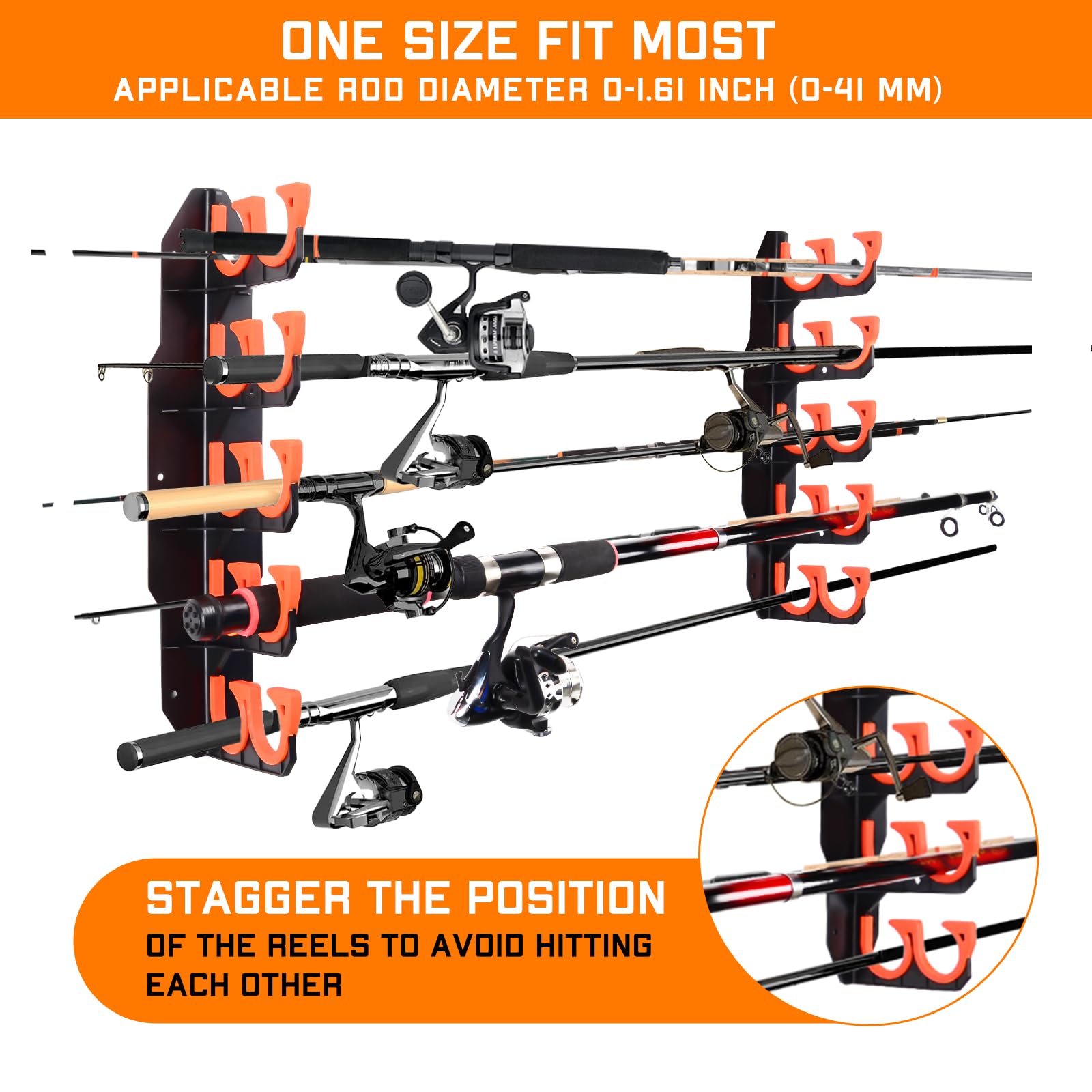 Snapklik.com : Fishing Rod Holders, Fishing Pole Holders For Garage ...