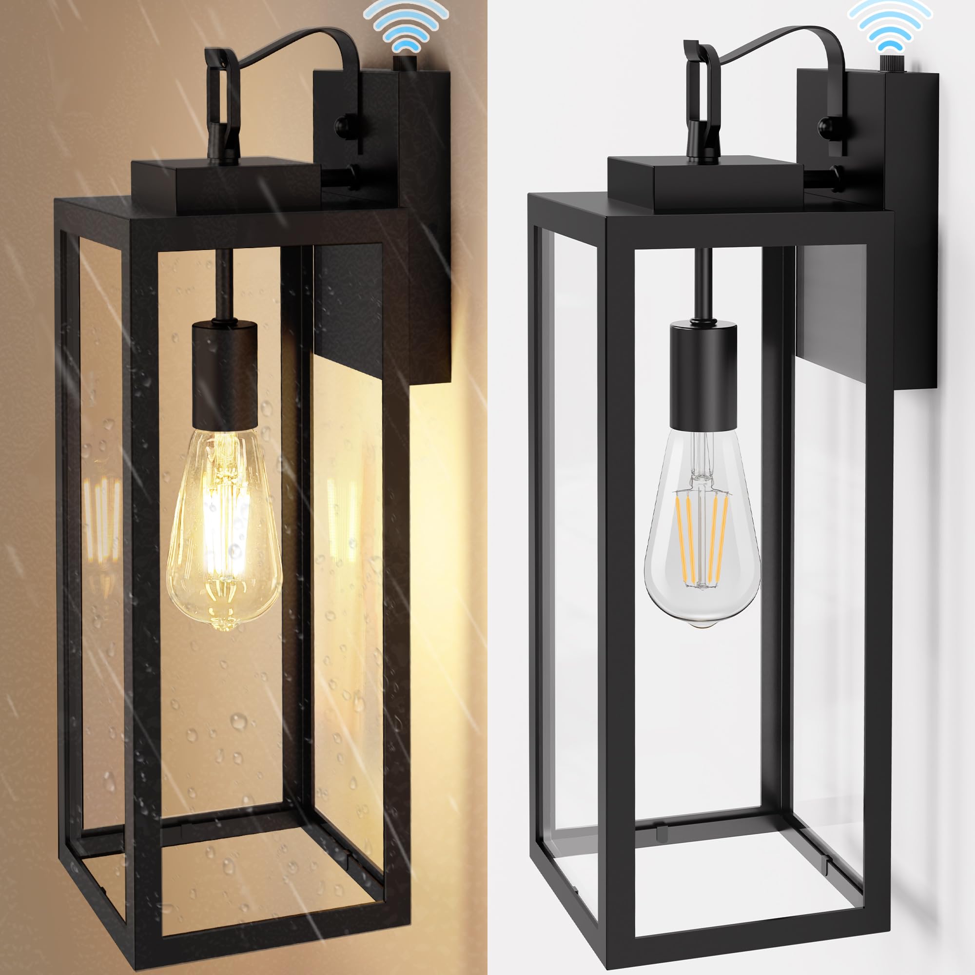 DORESshop 18 Inch Large Size Dusk to Dawn Outdoor Wall Lights, Matte ...