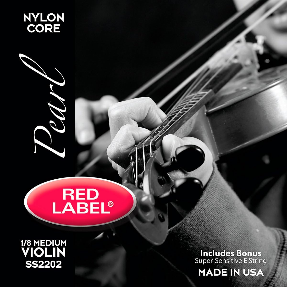 Amazon.com: Super Sensitive Red Label Pearl Nylon Core Violin String ...