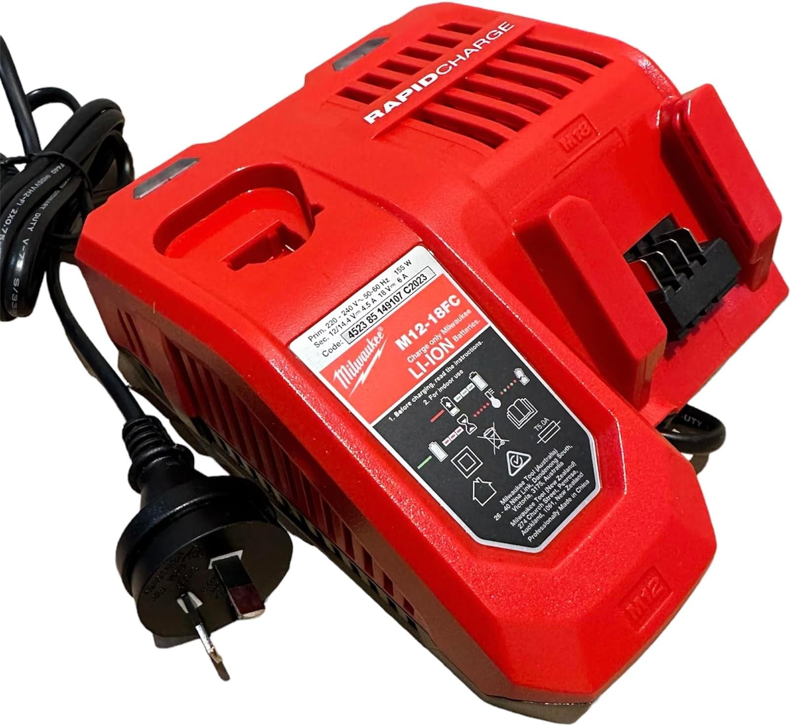 Milwaukee M12-18FC M12-M18 Multi Fast Charger, 230 V, One Size : Amazon ...