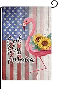 Amazon.com : Hello Spring Flamingo 4th of July Independence Day ...