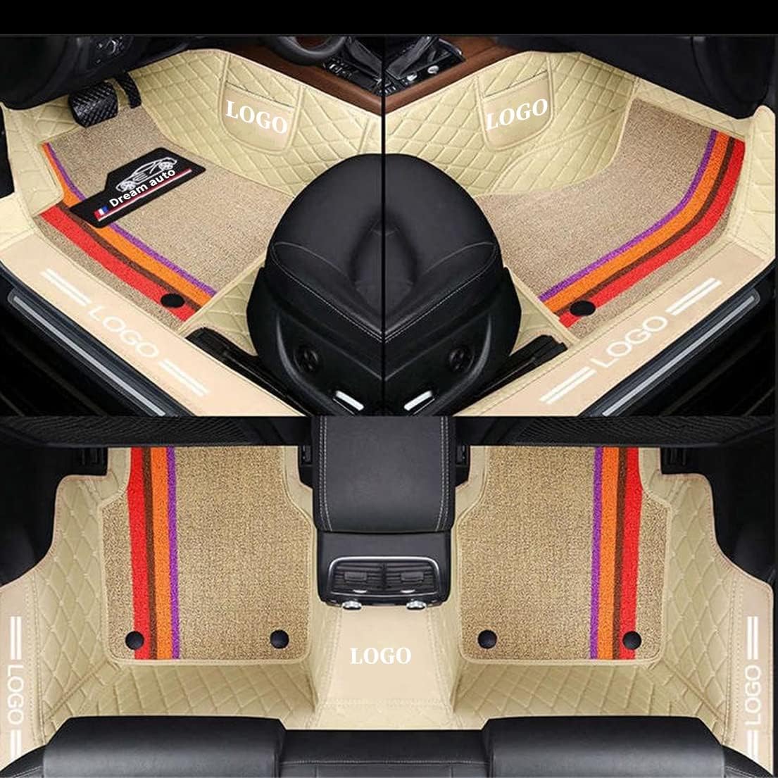 Amazon.com: Muchkey Custom Double Layer car Floor mats Carpet for 95% ...