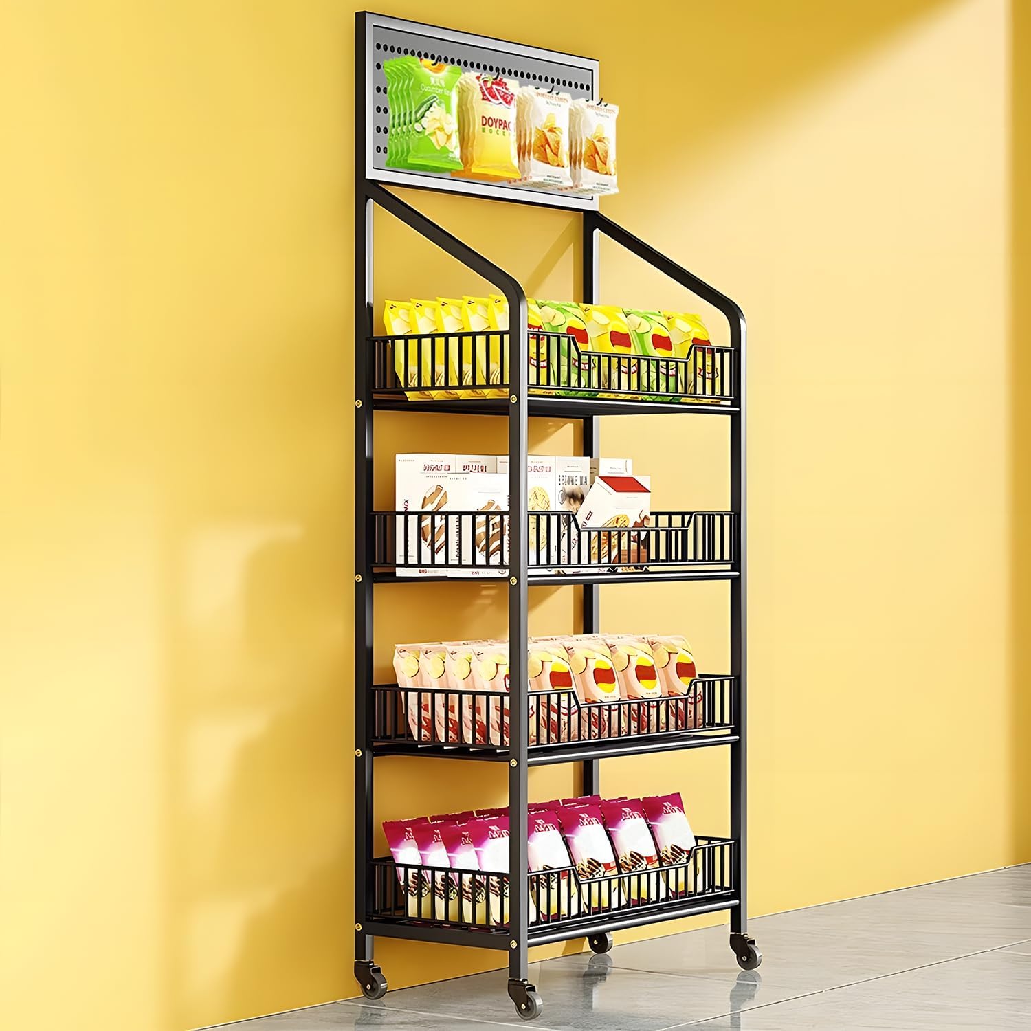 Amazon.com: jvsufuik Retail Snack Display Stand, 4-Tier Retail Display ...