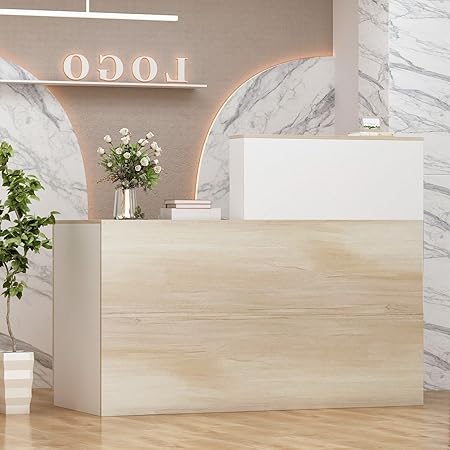 Amazon.com : Alera Alera Valencia Series Reception Desk with ...