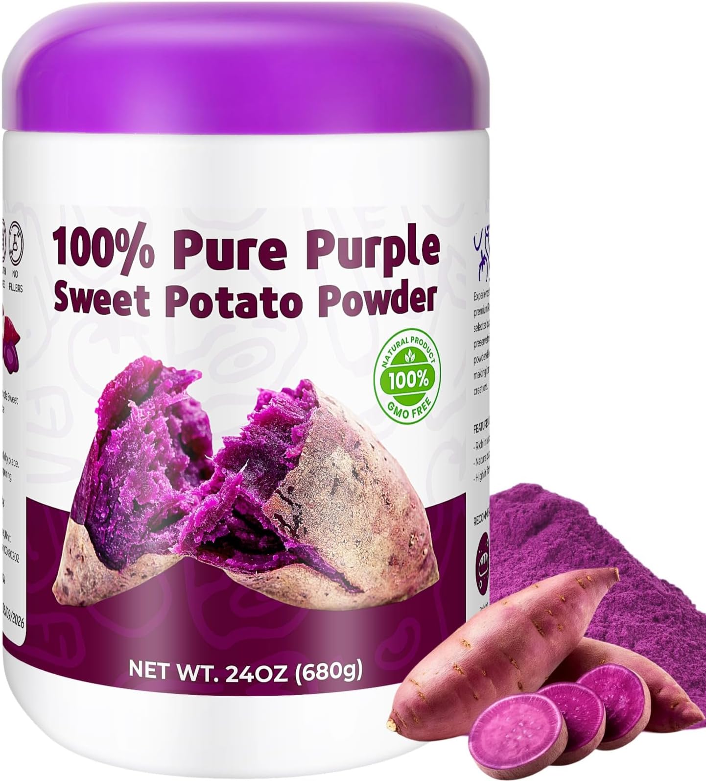 Amazon.com: 24Oz Purple Sweet Potato Powder - Deep Purple 100% Natural ...