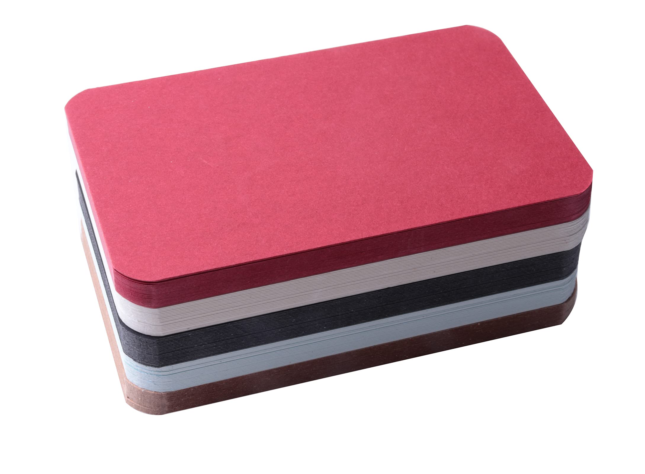 Amazon.com : Sowaka 100 Pcs Mini Cards Blank Colorful Round Corner ...