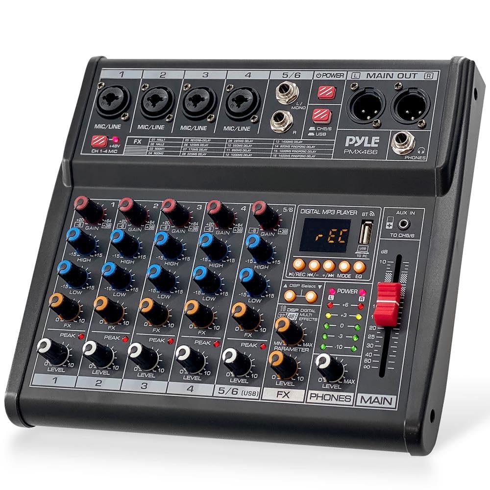 Amazon.com: Pyle Professional Bluetooth DJ Audio Mixer - 6-Channel DJ ...