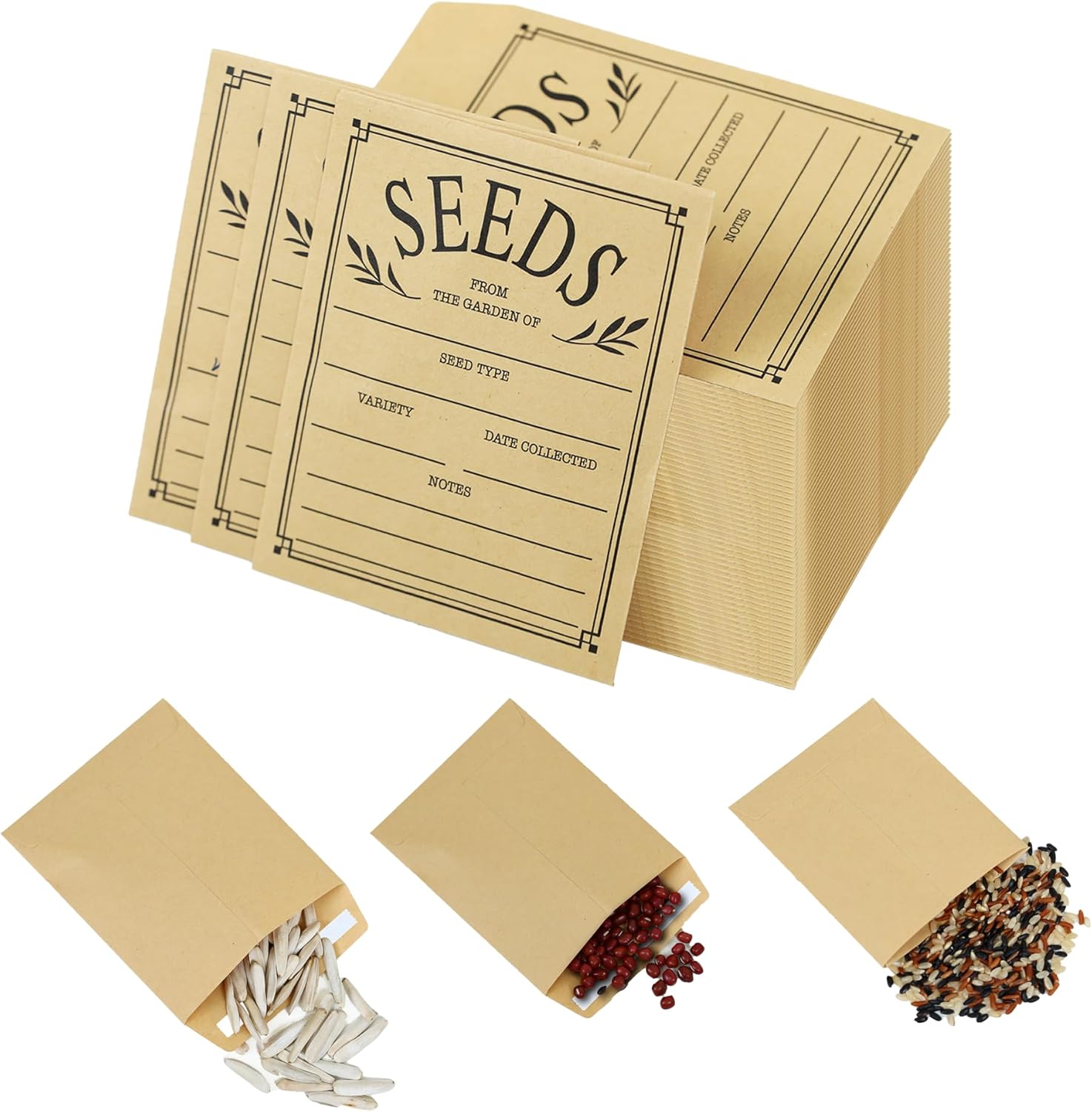 Amazon.com : LONCHDAN 100 Pcs Seed Envelopes Self Adhesive Sealing Seed ...