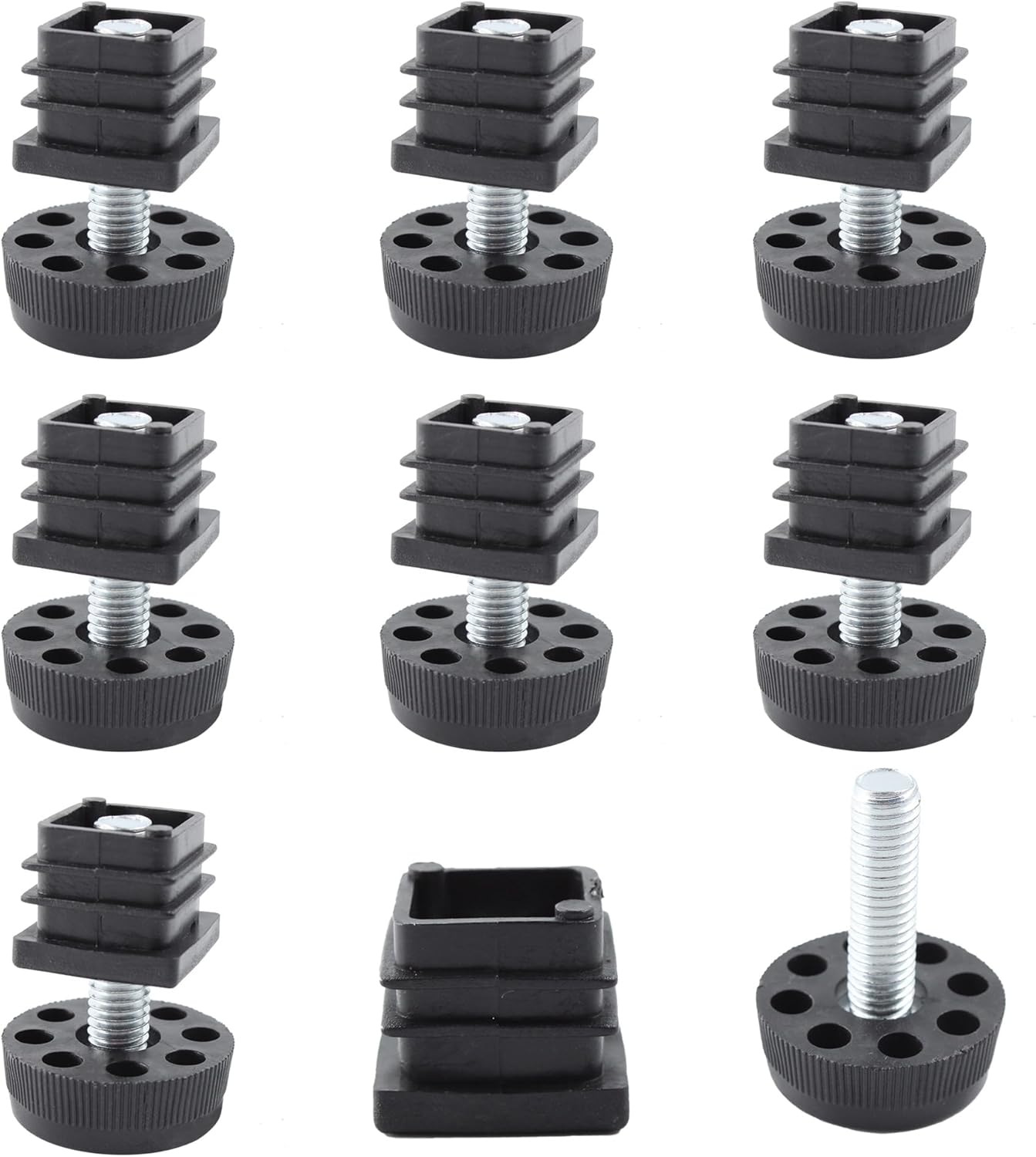 Amazon.com: bociloy 8Pcs Adjustable Leveling Feet, Square Insert Kit ...