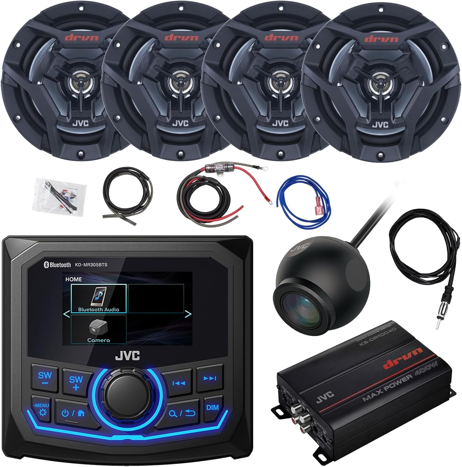 Amazon.com: JVC 2.7" Display Bluetooth AM/FM/Weatherband Marine Radio ...