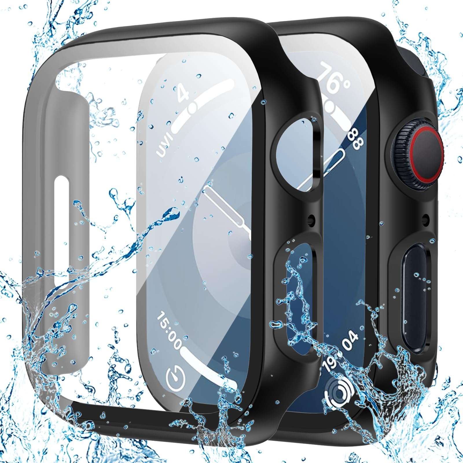 Amazon.com: HAANILKYI 2 Pack Waterproof Case for Apple Watch 44mm SE ...