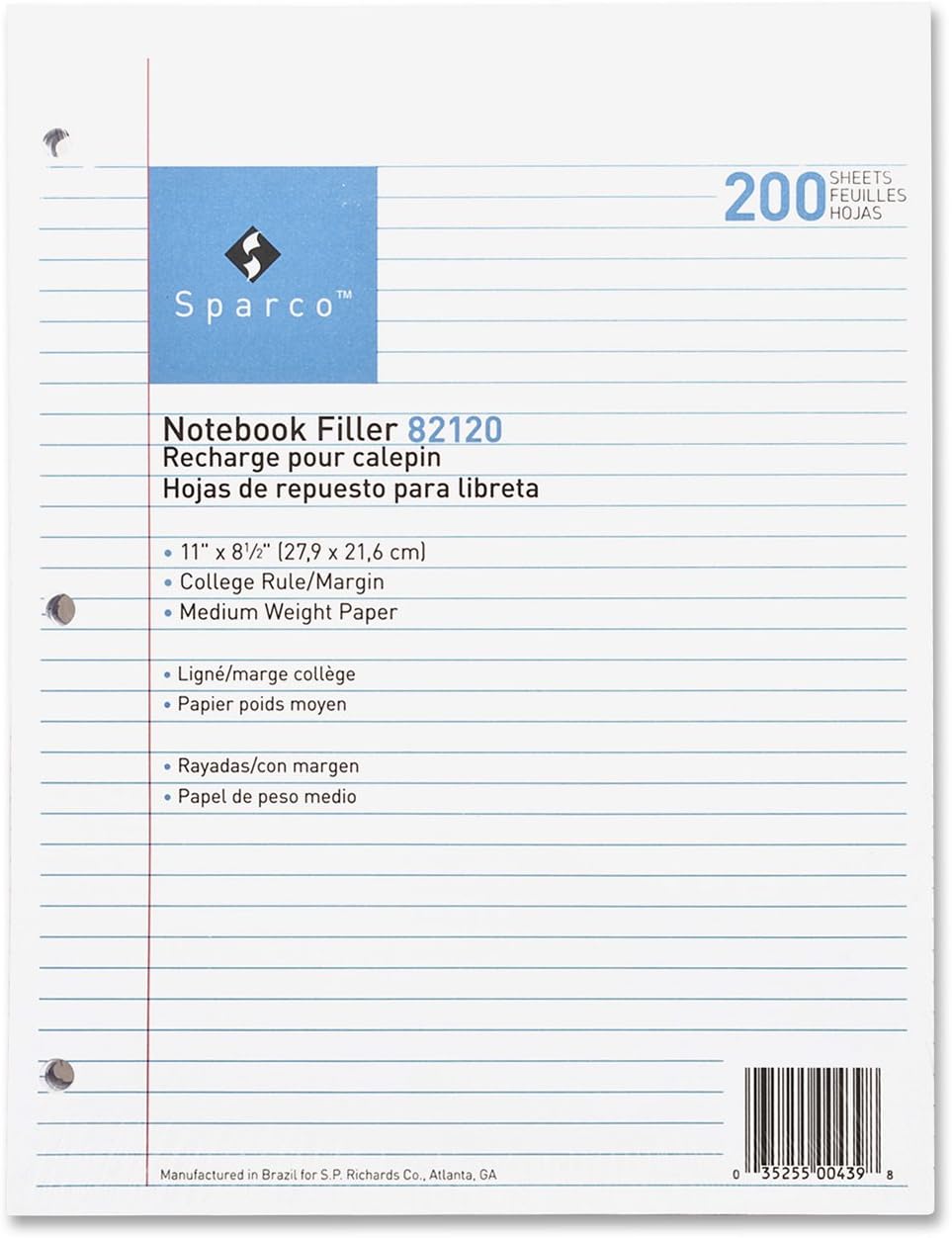 Amazon.com : iScholar Reinforced Notebook Filler Paper (83110) : Office ...