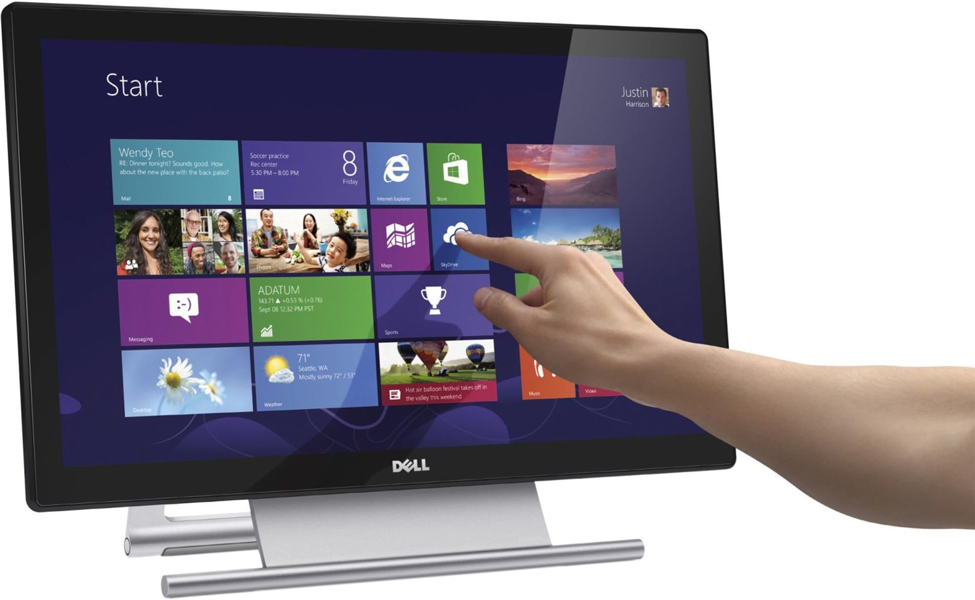 Amazon.com: Dell S2240T 21.5-Inch Touch Screen LED-lit Monitor ...