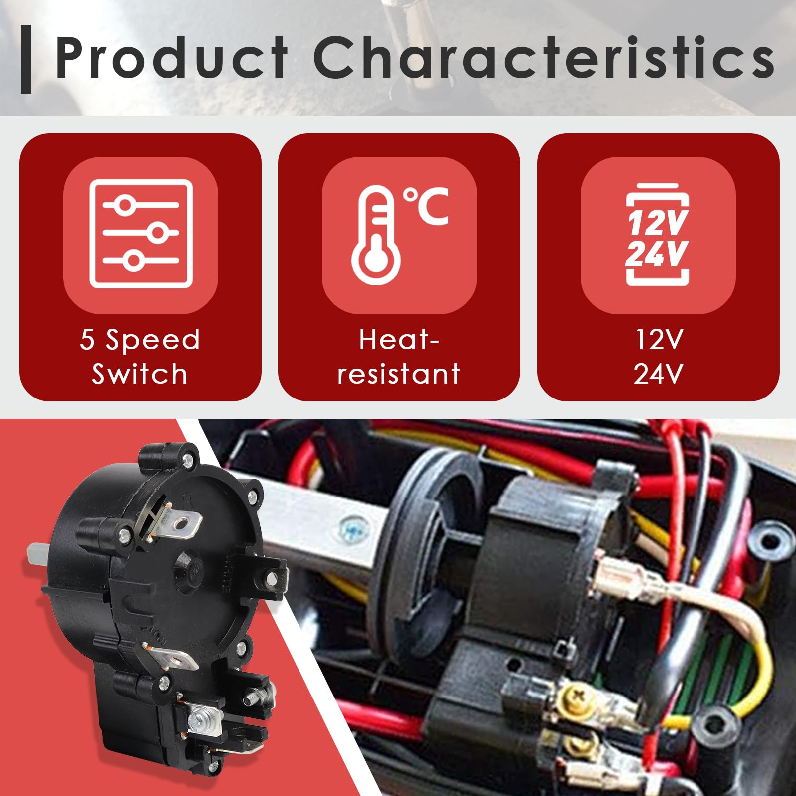 Snapklik.com : Electric Trolling Motor Switch 12V 24V - Propeller Motor ...