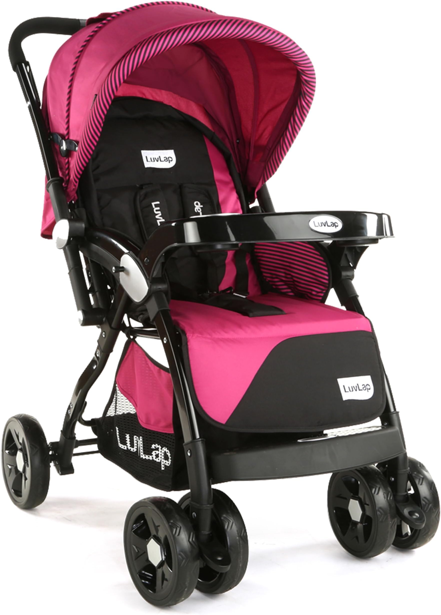 Buy LuvLap Galaxy Baby Stroller, Pram for Baby with 5 Point Safety ...