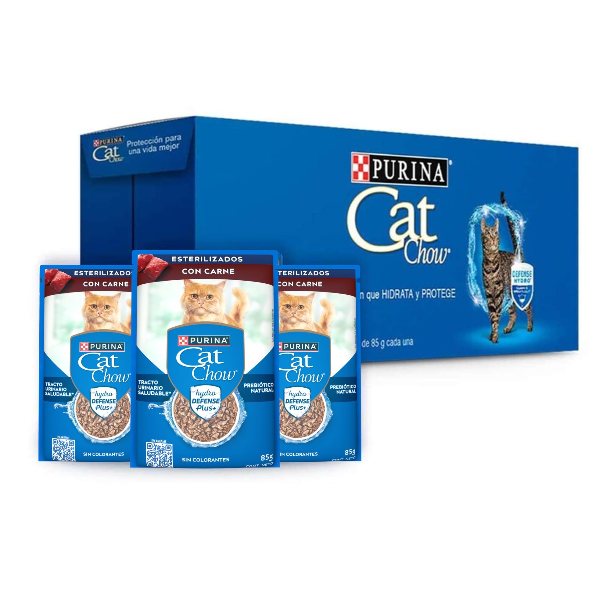 CAT CHOW Esterilizado Carne 24x85g N1 MX : Amazon.com.mx: Productos ...