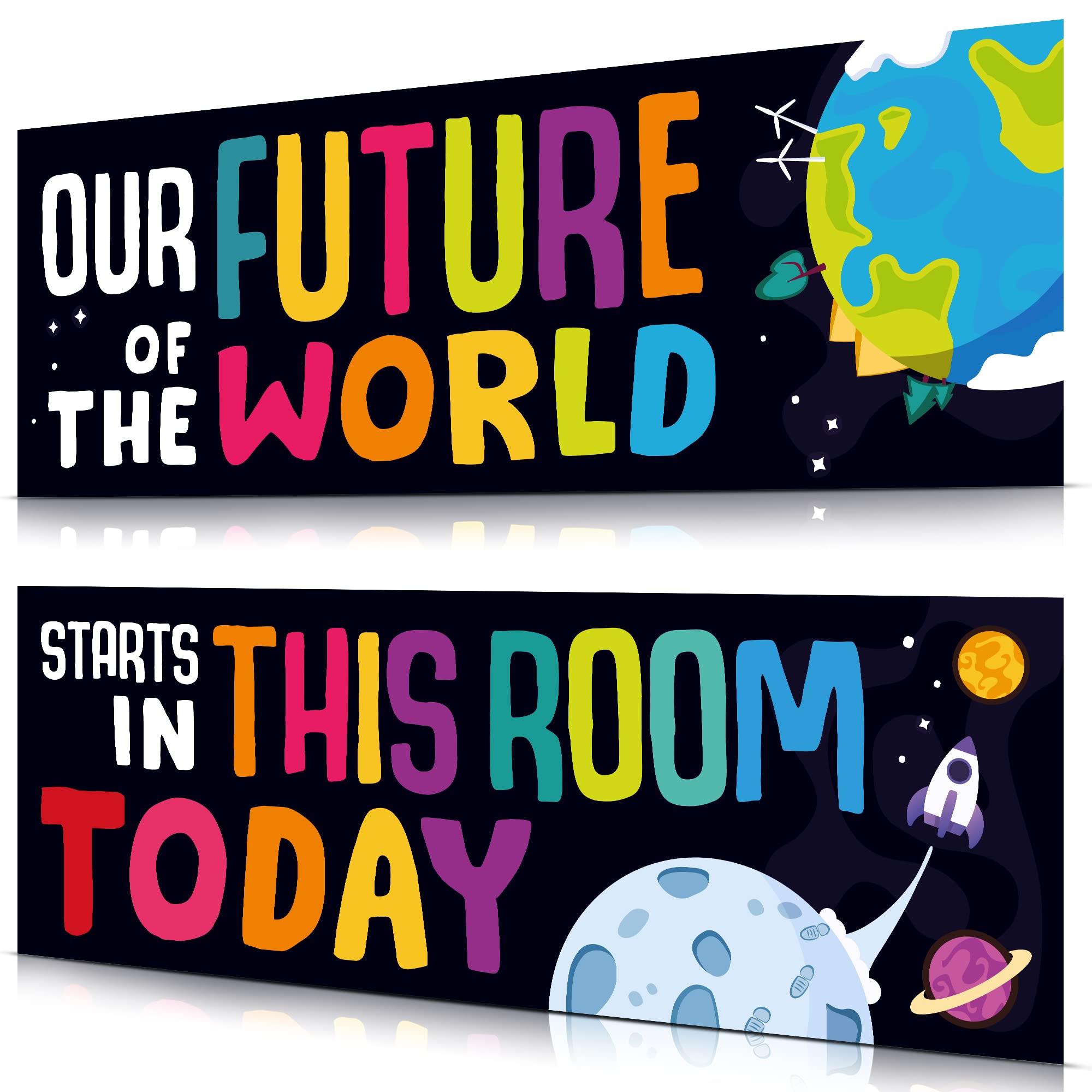 Motivational Classroom Banner Decor Set Of 2 The Teachers Perfect ...