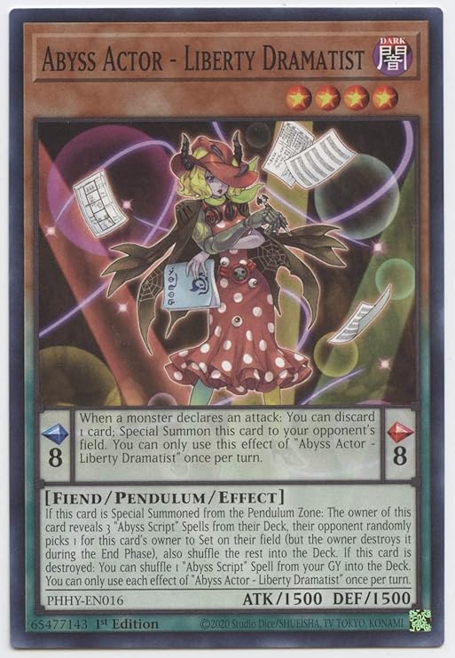 Amazon.com: YU-GI-OH! Abyss Actor - Liberty Dramatist - PHHY-EN016 ...