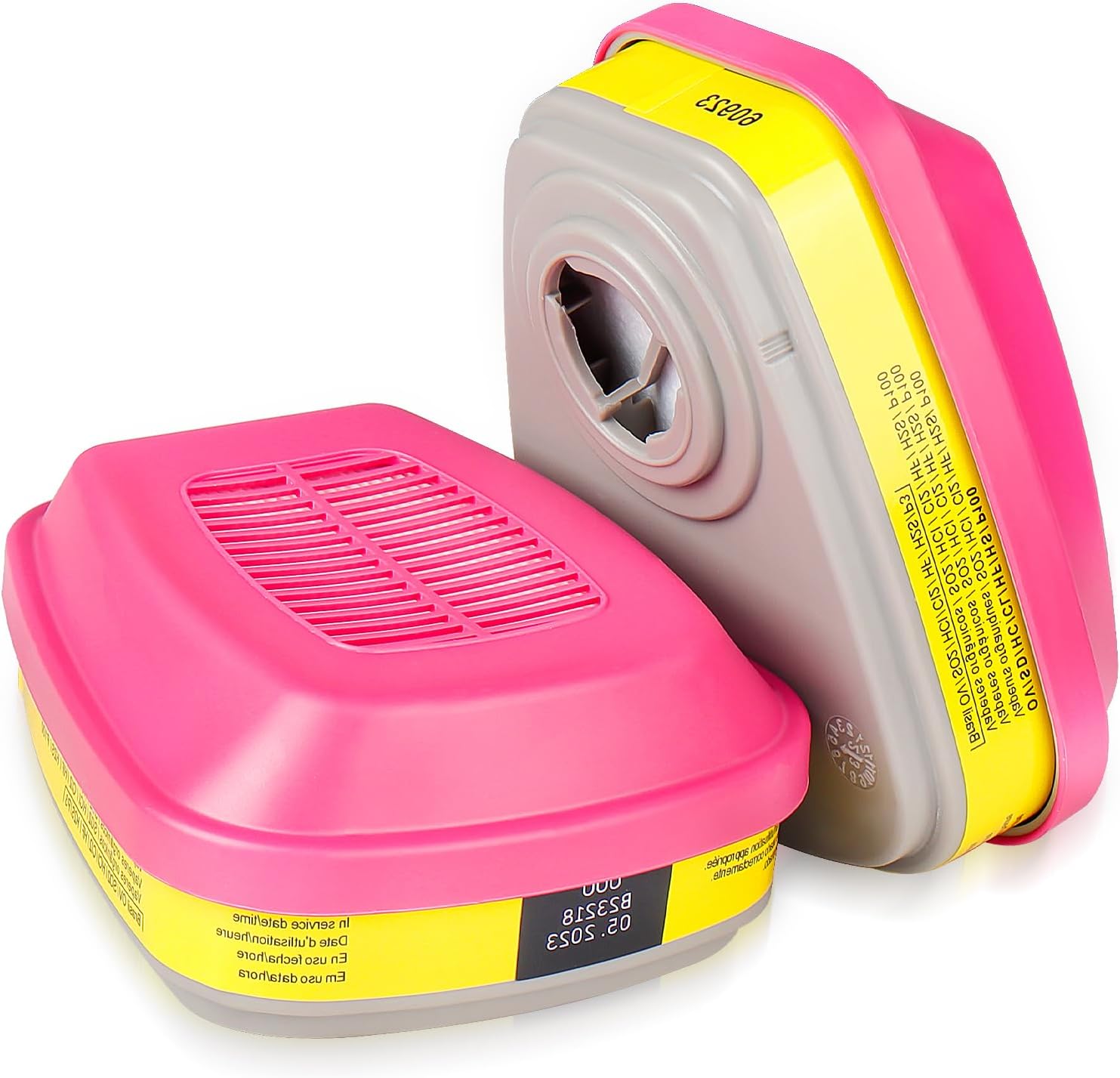 (1 Pair) 60923 Respirator Cartridge Particle Filter, Helps Protect ...