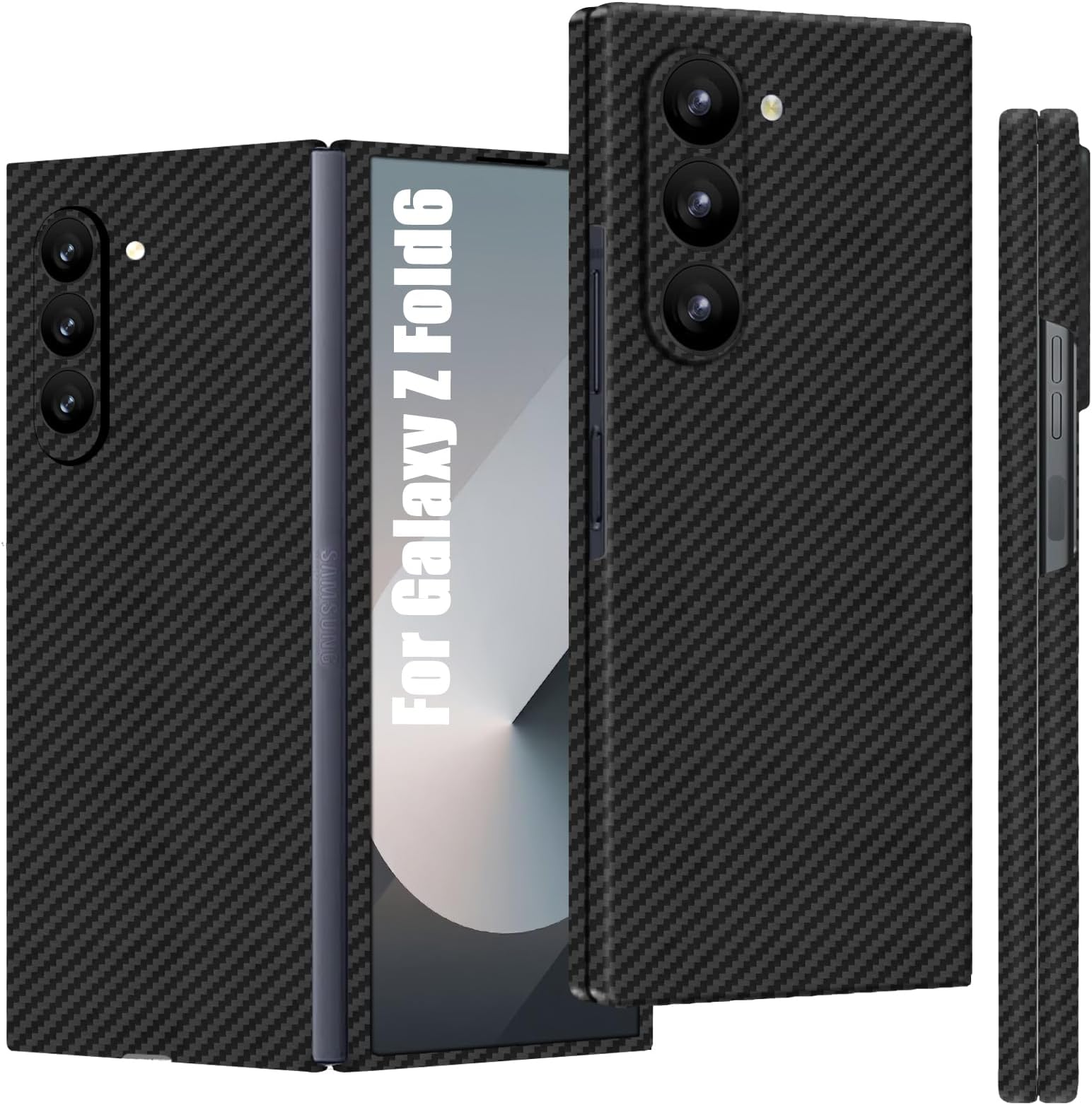 Amazon.com: Lenpiti Slim Carbon Fiber Case for Samsung Galaxy Z Fold 6 ...