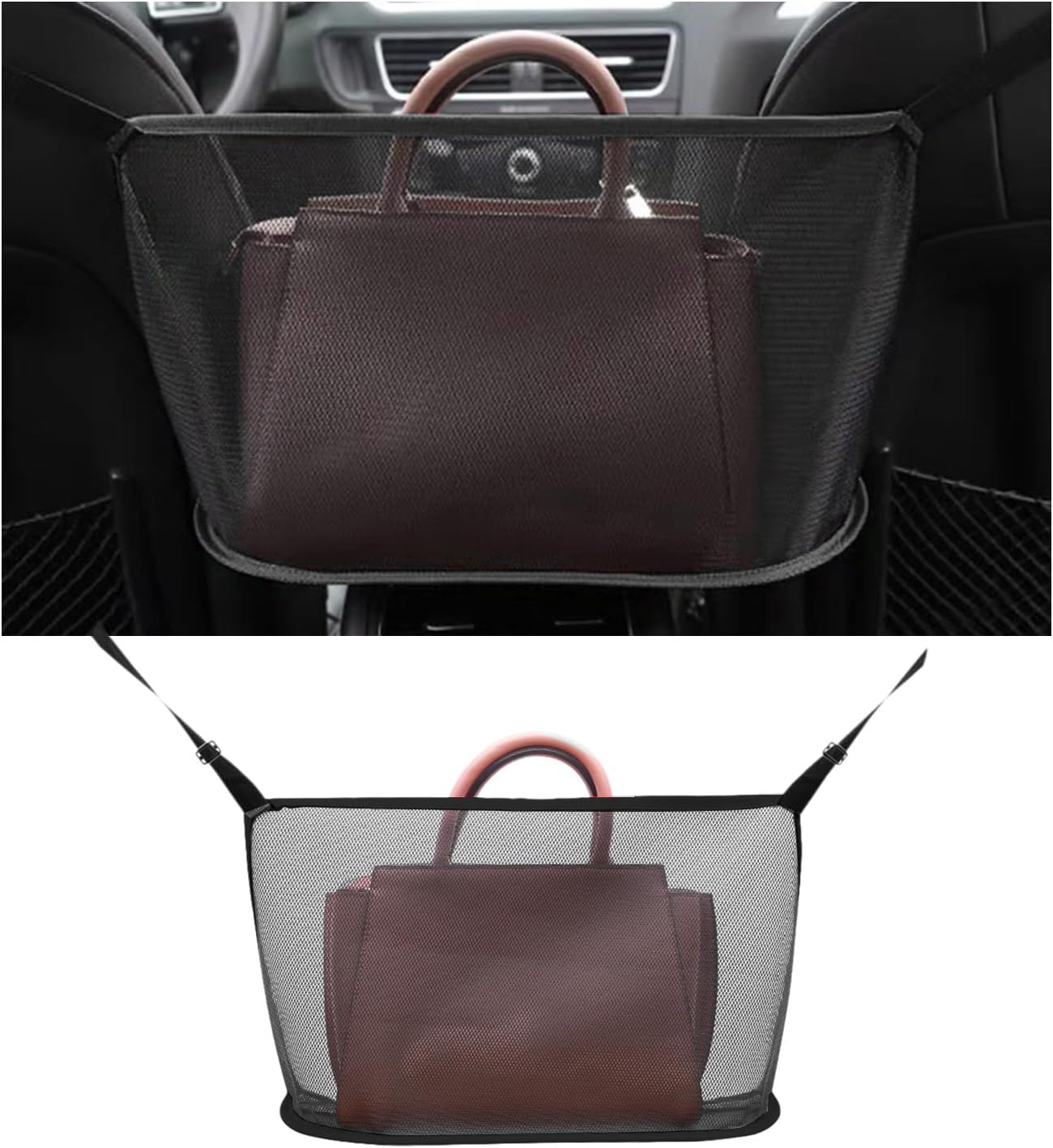 Amazon.com: Dickno Car Purse Holder Between Seats, Leather Auto Front ...