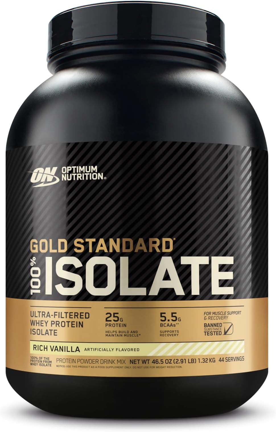 Amazon.com: Optimum Nutrition Gold Standard 100% Isolate, Rich Vanilla ...