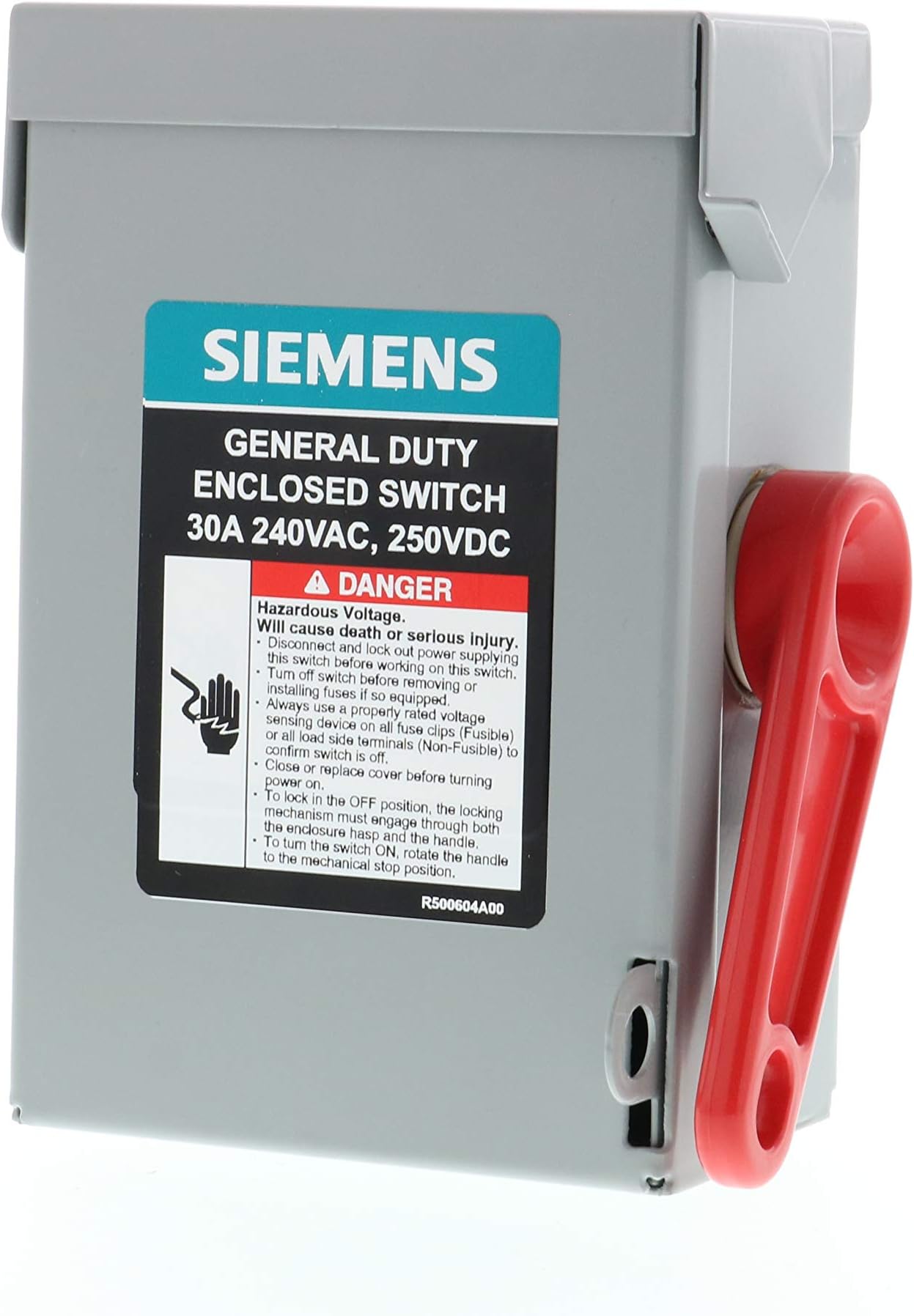 Siemens GNF221A 30-Amp, 2-Pole, 240V General Duty Compact Series Safety ...
