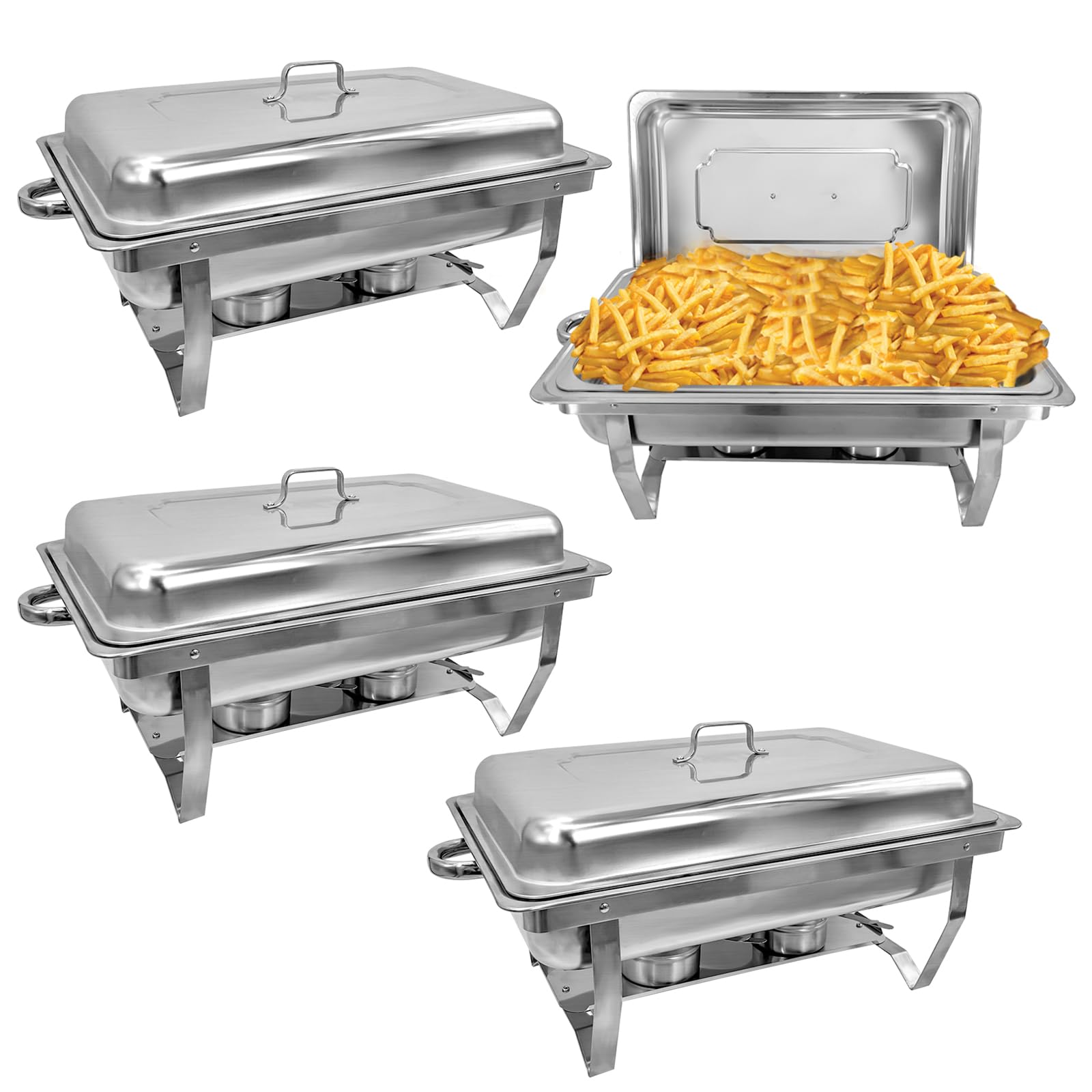 Jacgood Chafing Dish Buffet Set,8 QT Stainless Steel Foldable ...