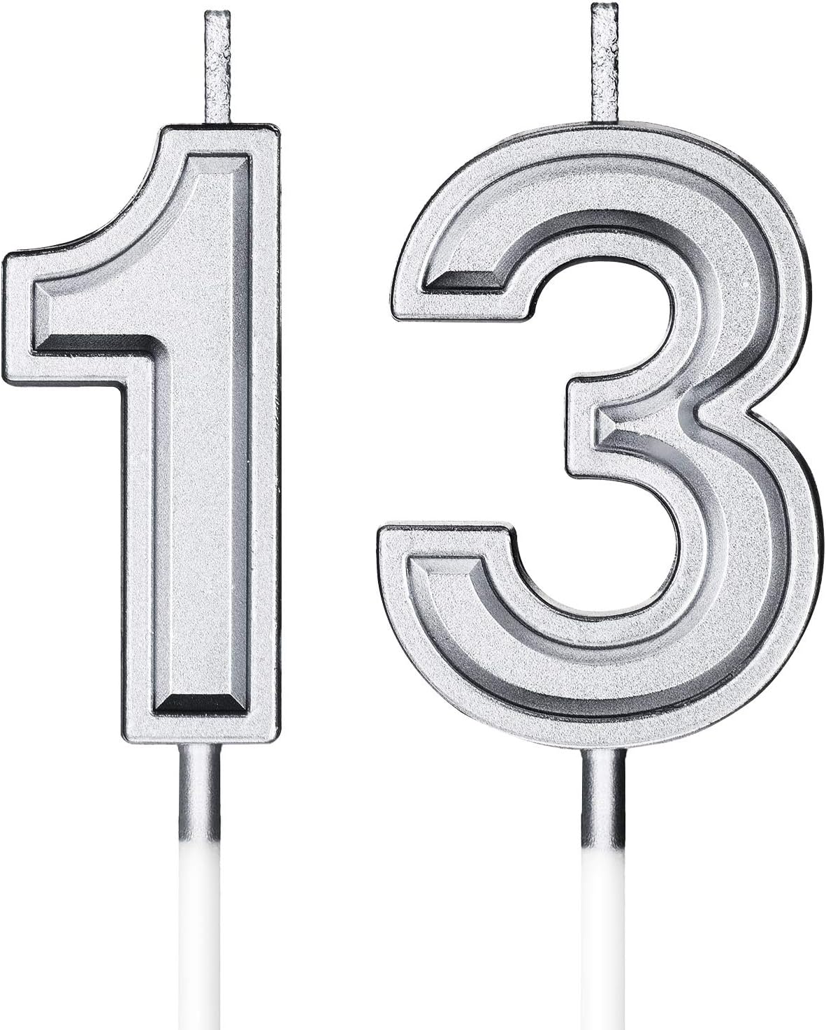 Amazon.com: 13th Birthday Candles,3D Diamond Shape Number 13 Candles ...