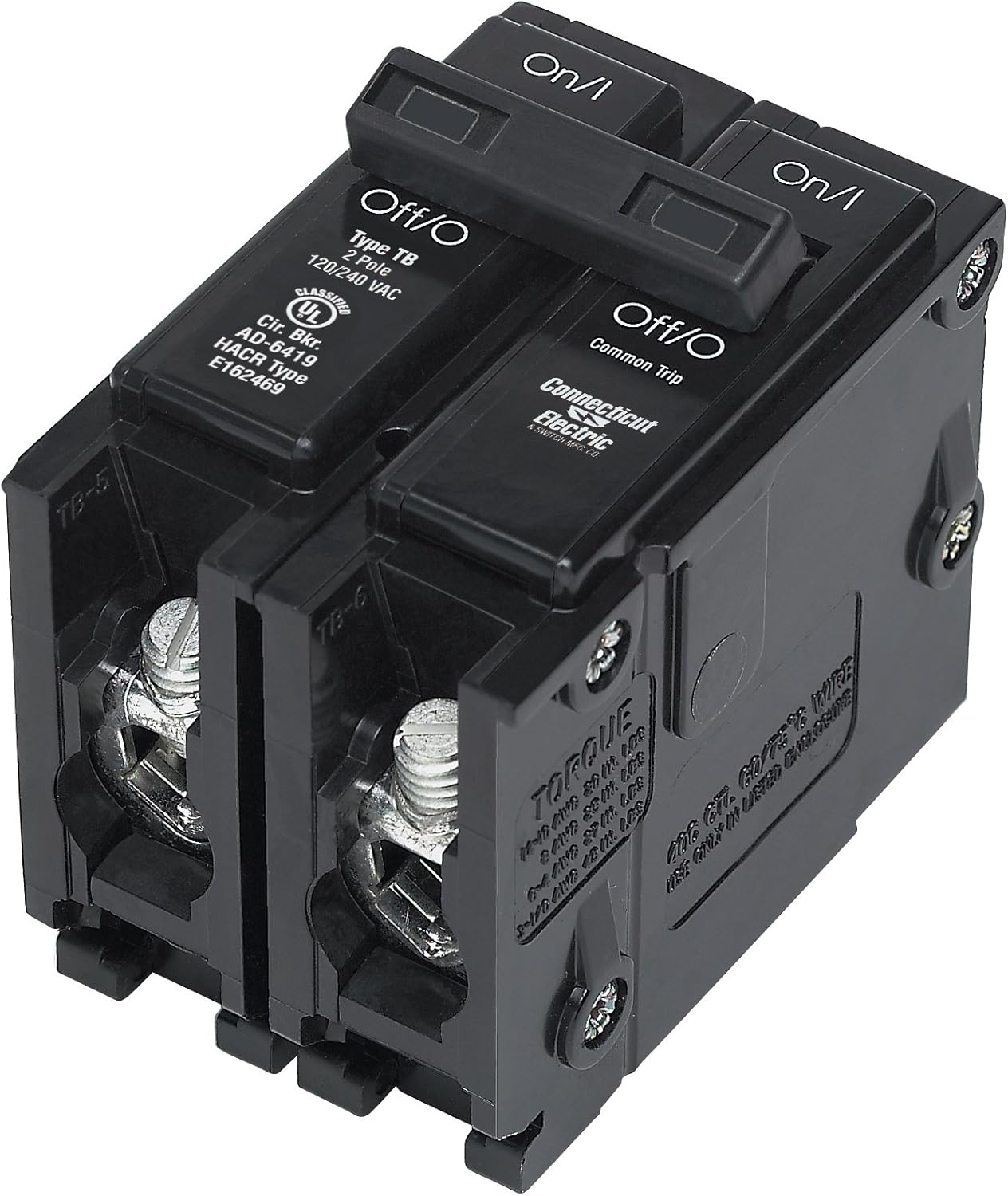 Connecticut Electric UBITB215C UL Classified Circuit Breaker, 2-Pole 15 ...