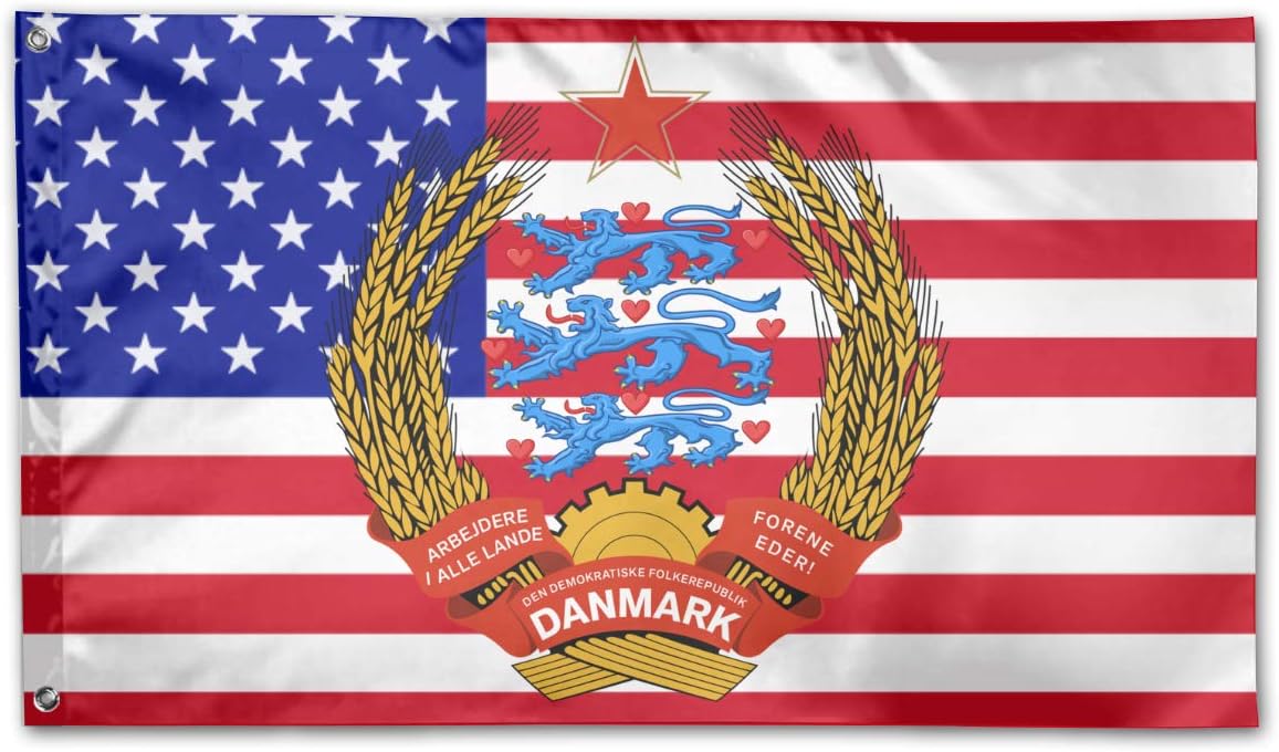 Amazon.com : NPZBHoney3x5 Coat of Arms of Communist Denmark Flag 3' X 5 ...