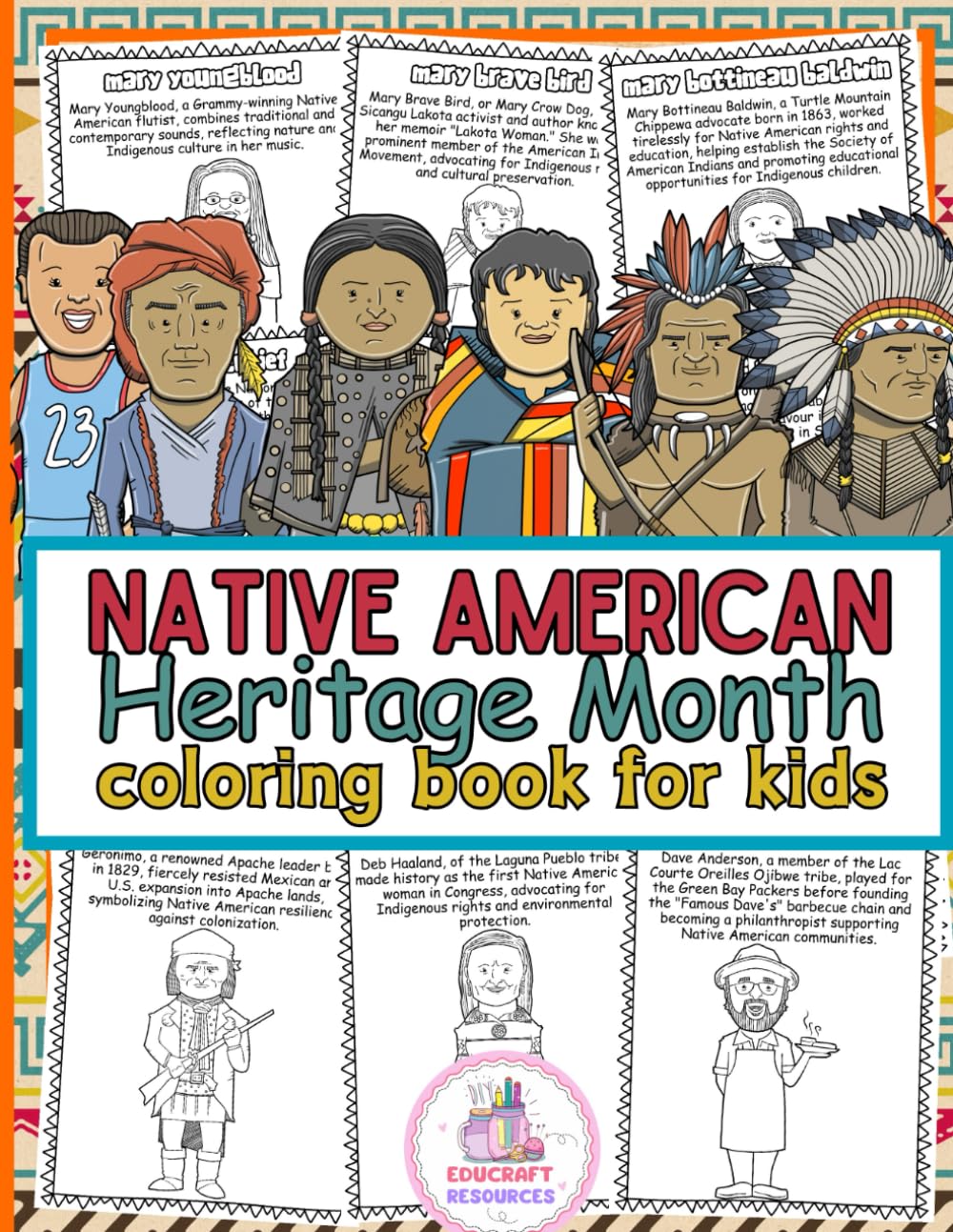 Native American coloring book for kids: Indian american Heritage Month ...