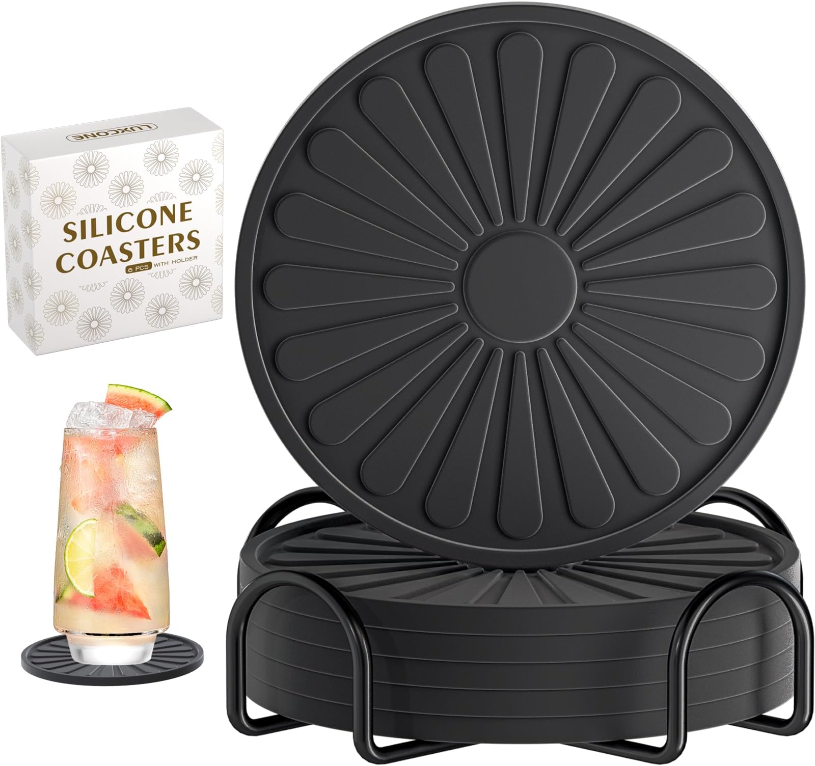 Amazon.com: Rabbit Coaster Set, Set of 8, Black : Everything Else