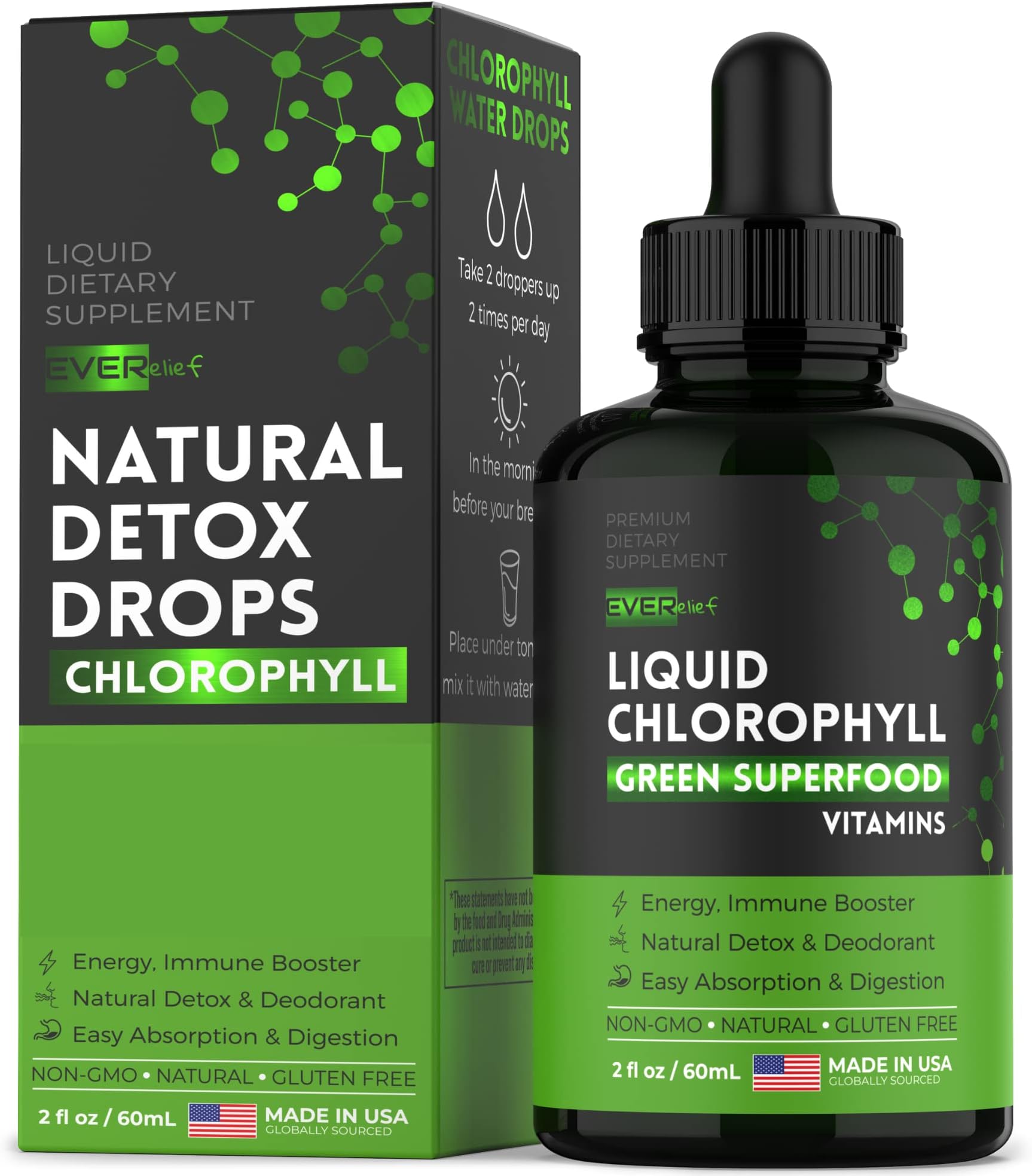 Amazon.com: Chlorophyll Liquid Drops - Organic Chlorophyll - Natural ...