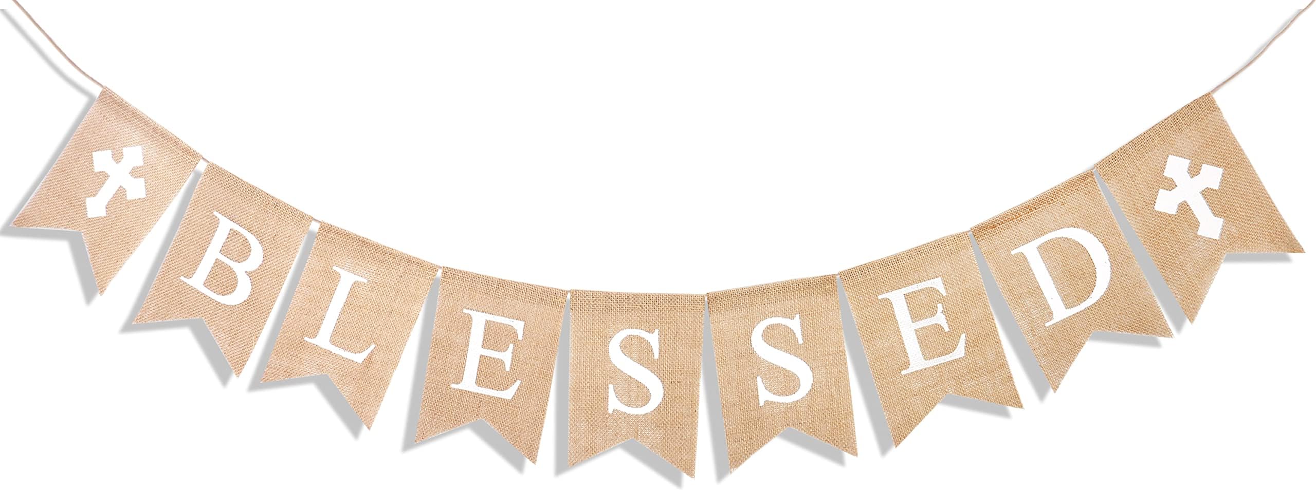 Amazon.com: God Bless Cross High Chair Banner,Baptism Party Decorations ...