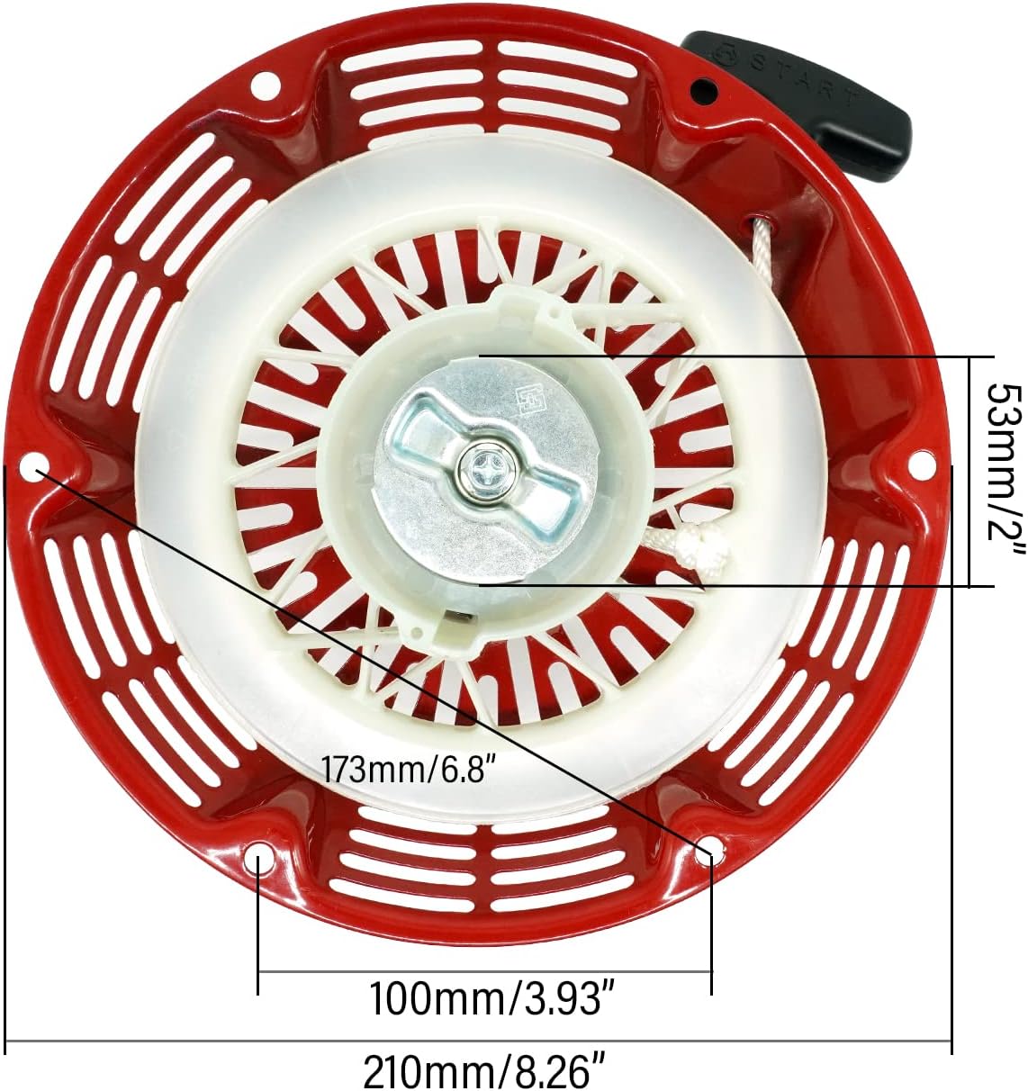 LUSQI Arrancador de retroceso para motor de cortacésped Honda GX390, conjunto de arranque para ...
