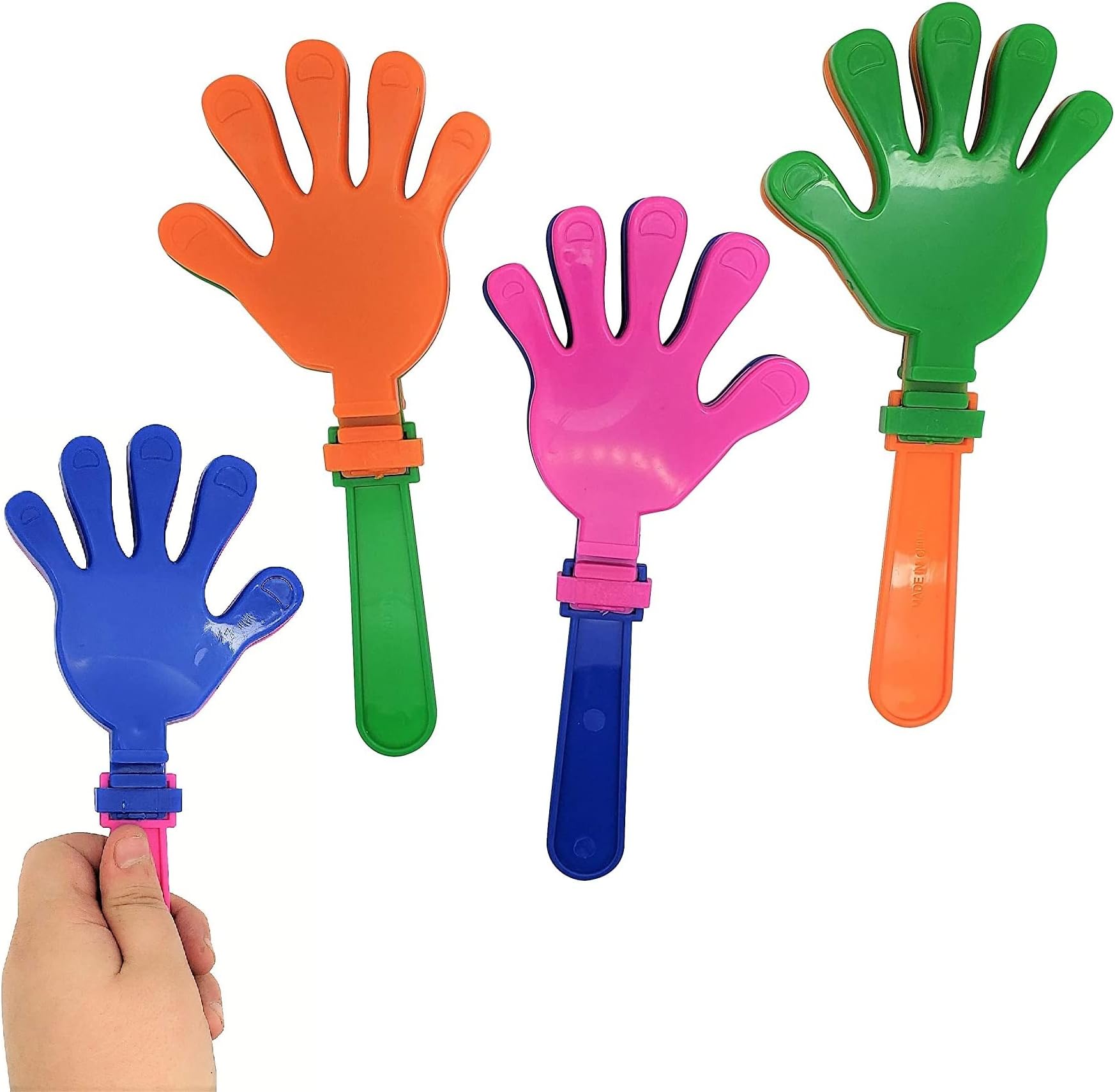 Amazon.com: Woanger 4 Pieces Jumbo Hand Clappers 11 Inch Noise Makers ...