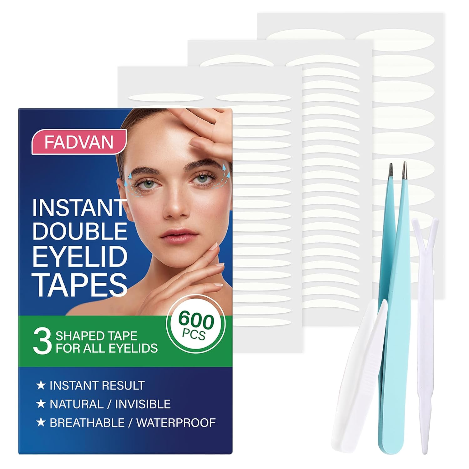 Amazon.com: FADVAN Eyelid Lifter Strips 600Pcs, Glue-Free Instant ...